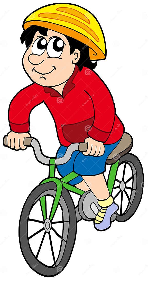 Cartoon cyclist stock vector. Illustration of biking - 10329553