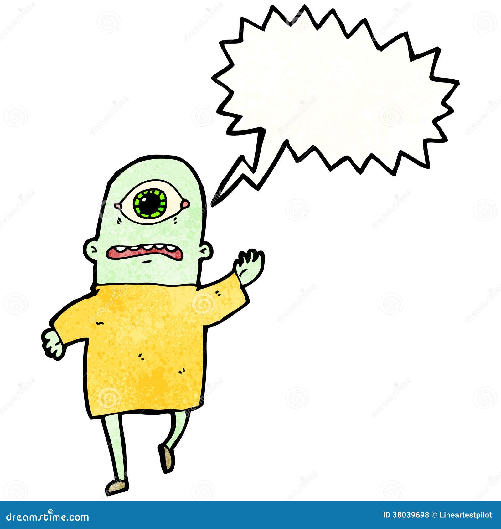 Cartoon cyclops stock vector. Illustration of talking - 38039698