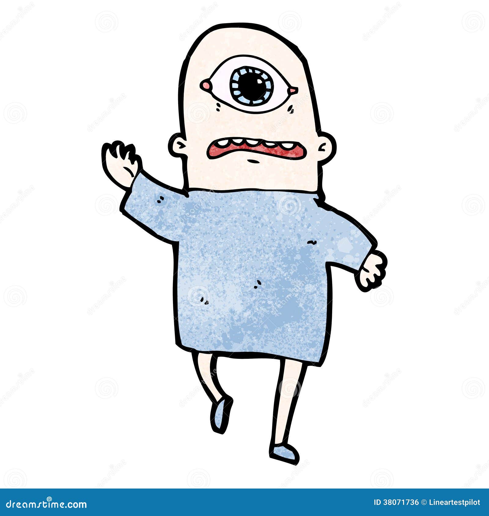 Cartoon cyclops stock vector. Illustration of hand, silly - 38071736