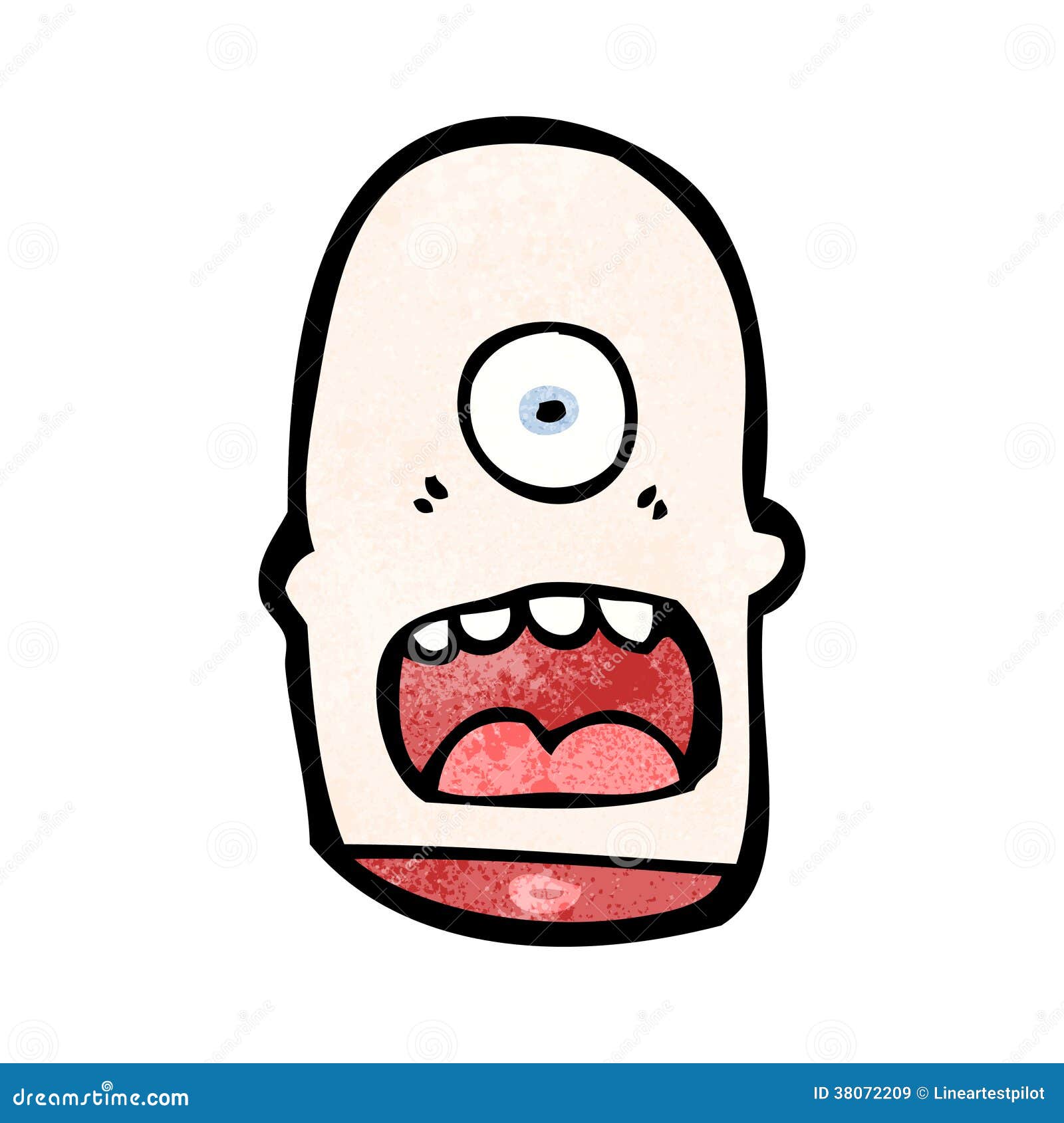 Cartoon cyclops stock vector. Illustration of cute, head - 38072209