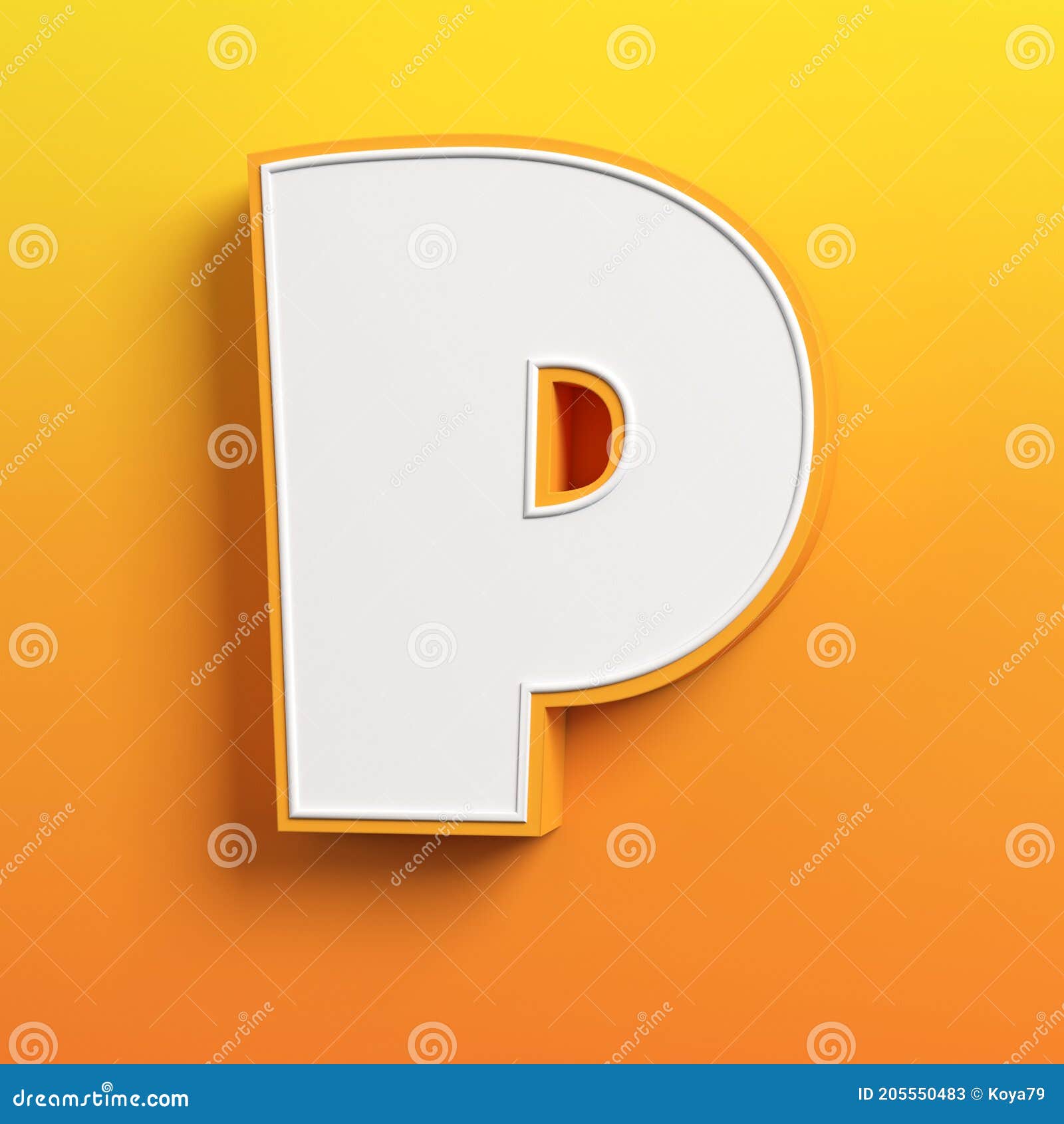 Cartoon 3d font letter P stock illustration. Illustration of design ...