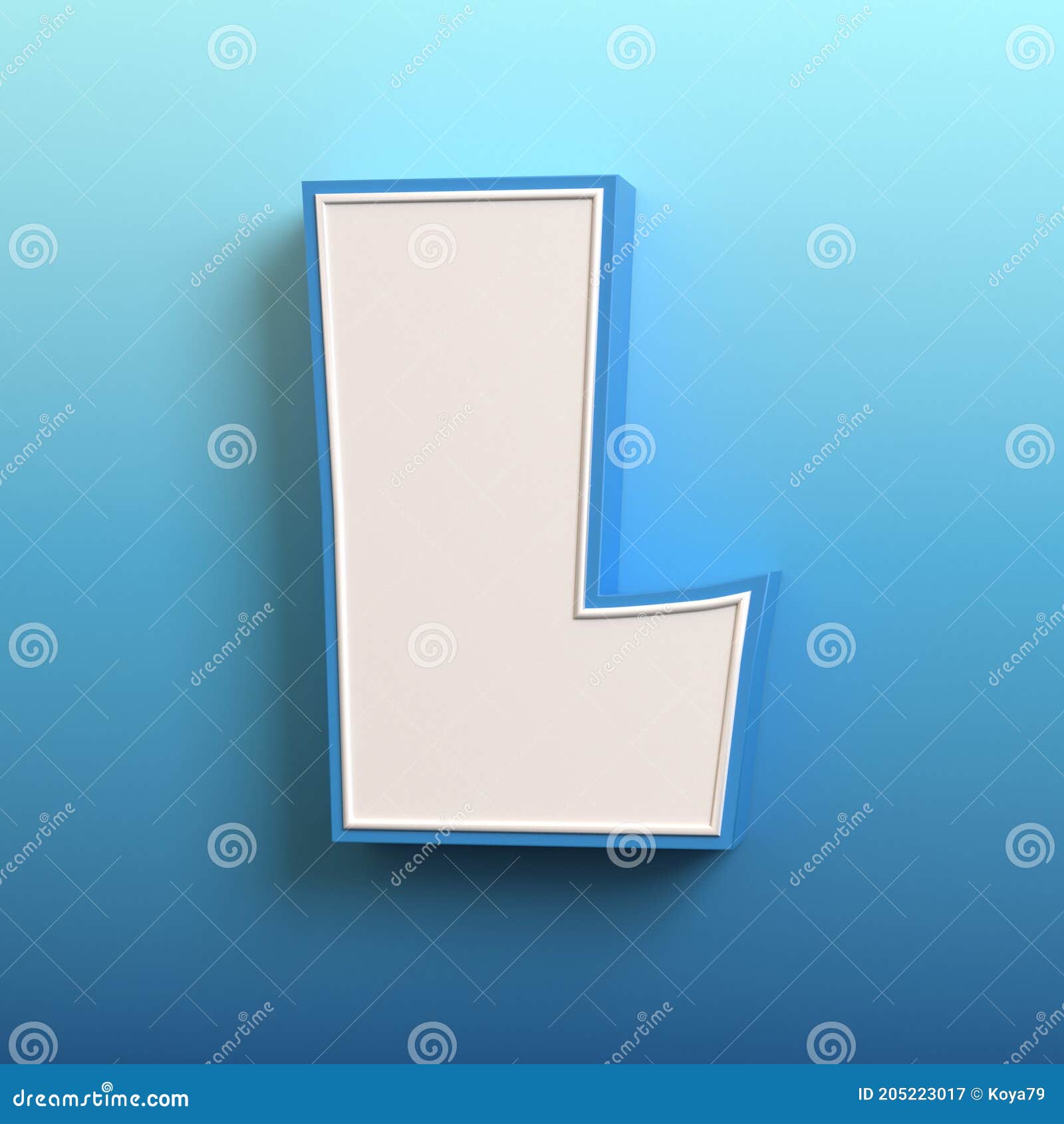 Cartoon 3d Font, 3d Rendering, Letter L Stock Illustration ...