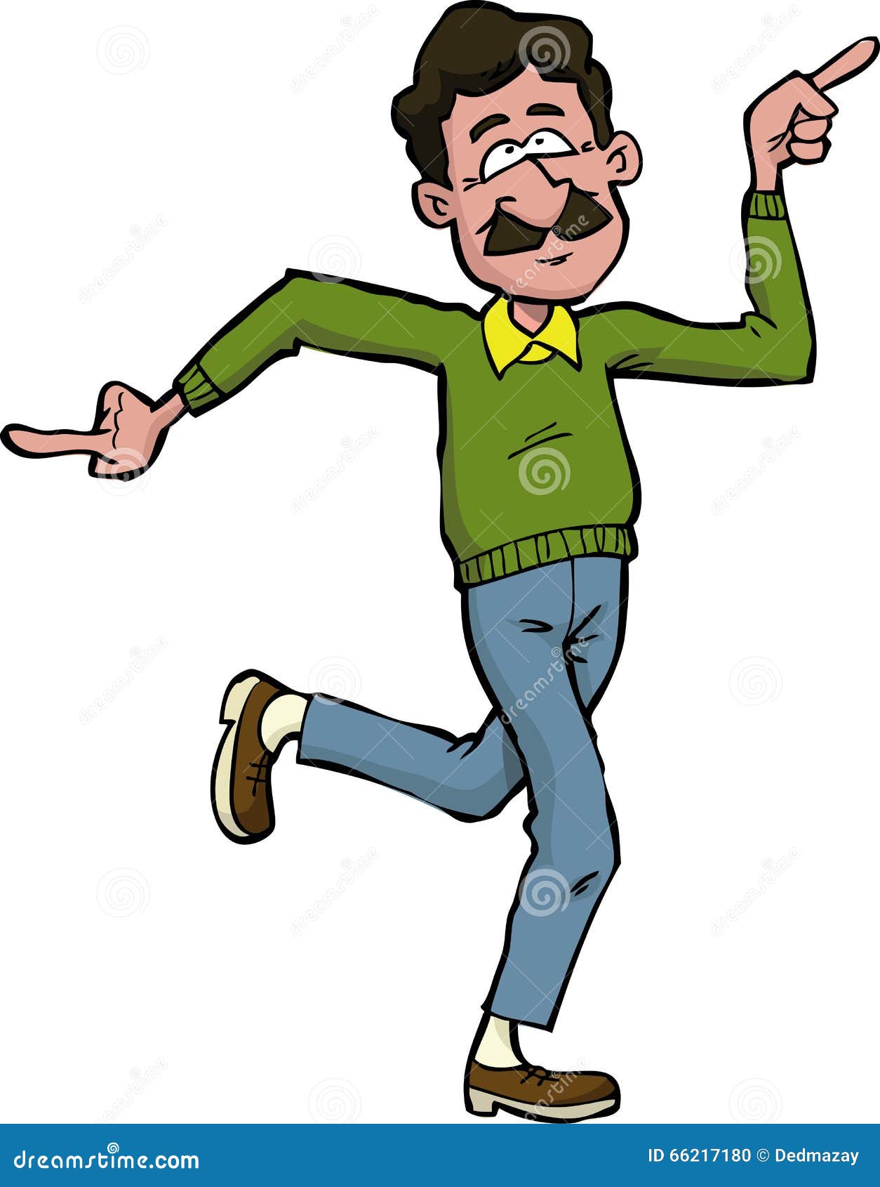 Cartoon Dad Dancing Stock Vector - Image: 66217180