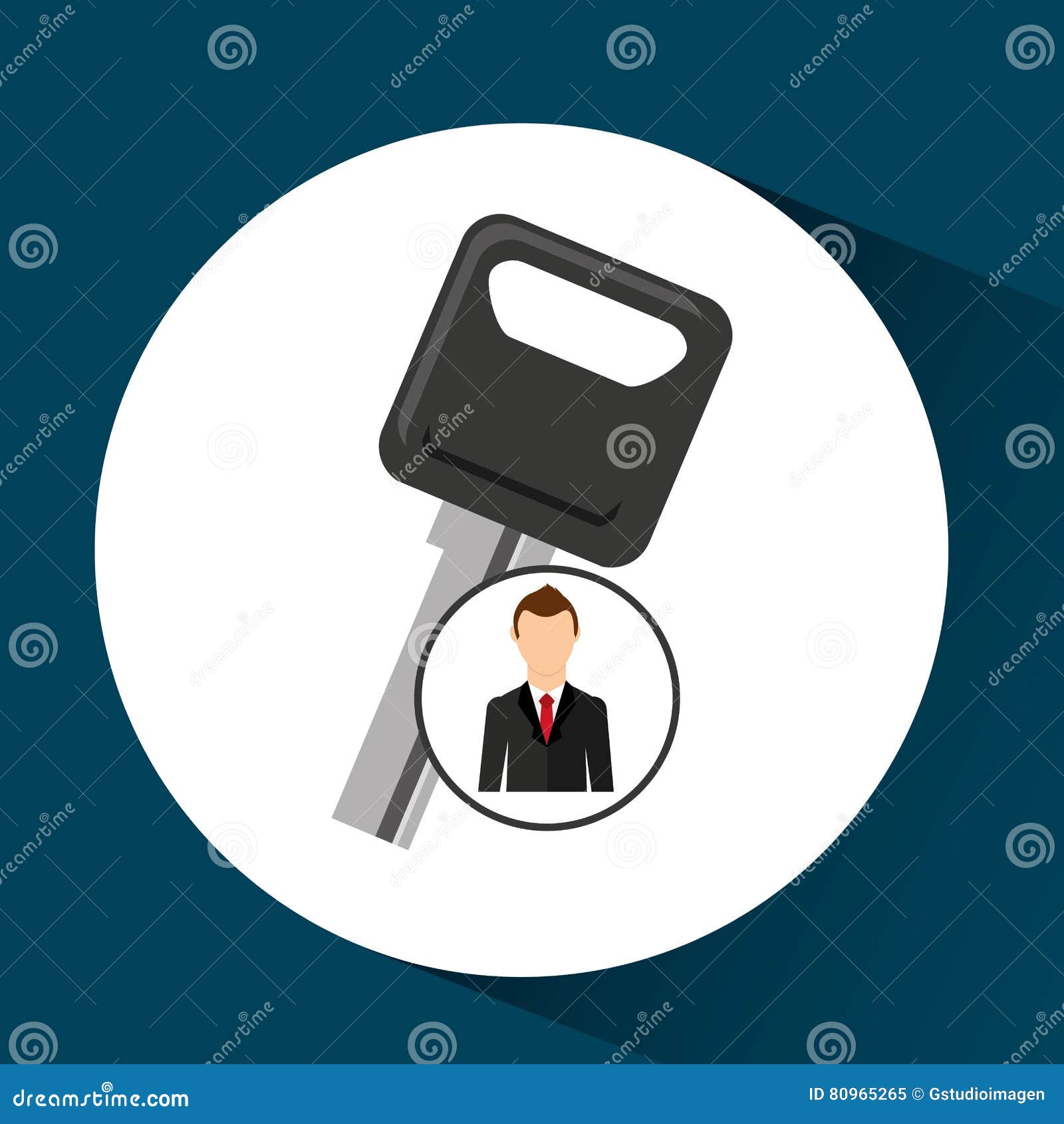 Cartoon Dad Father Day Car Key Stock Vector - Illustration of father ...
