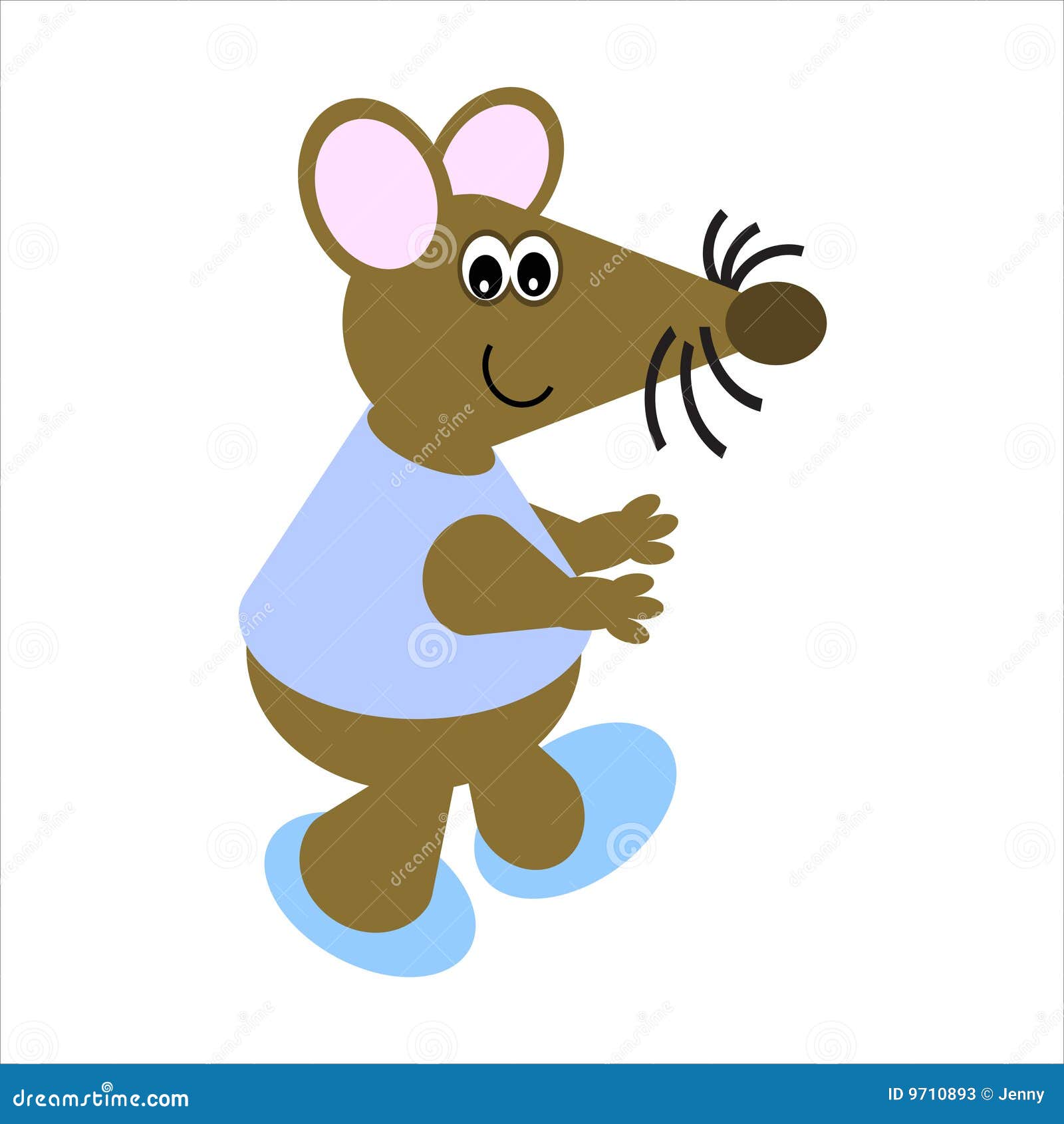 Cartoon of a Dancing Mouse stock illustration. Illustration of smiling ...