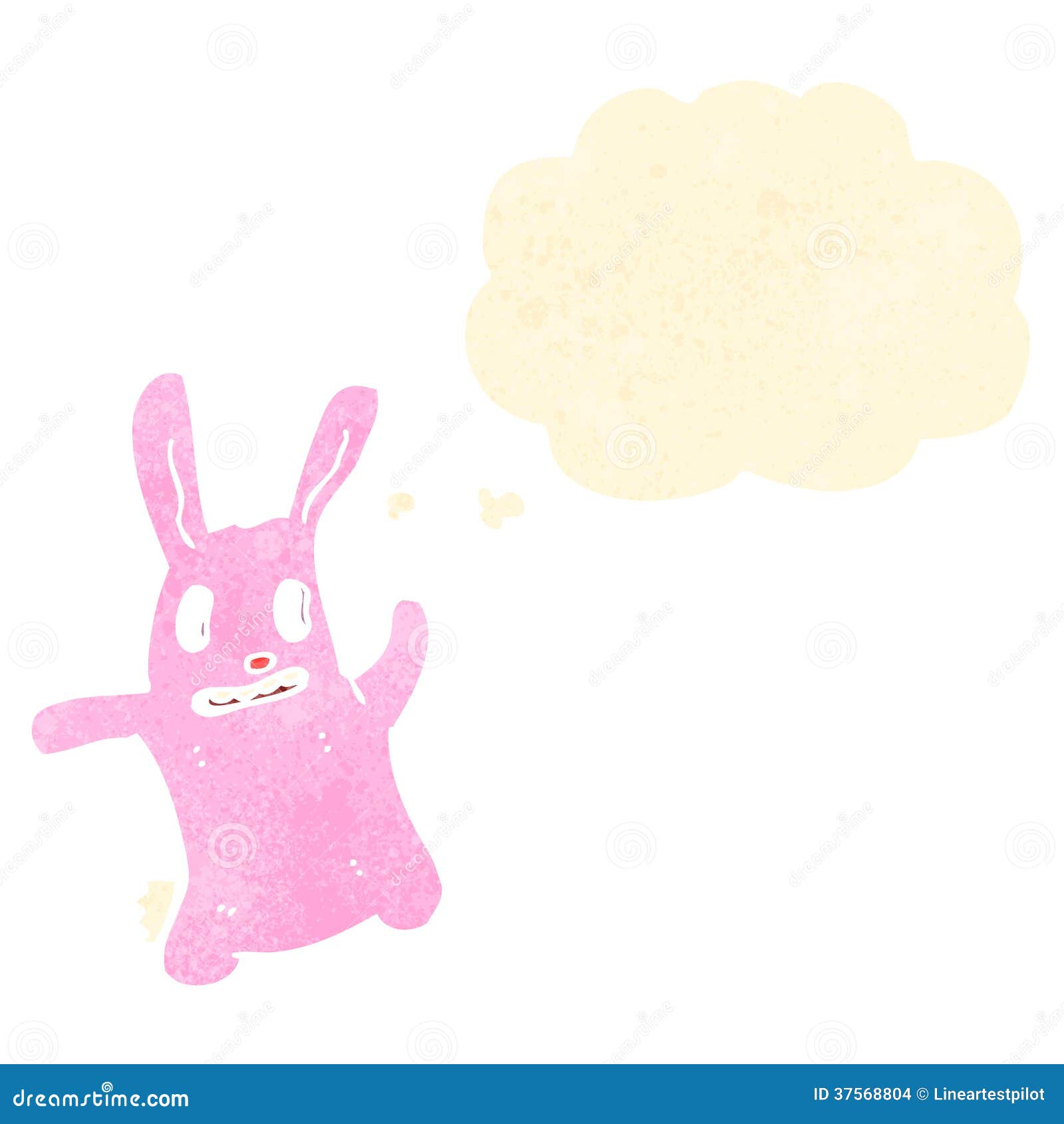 Cartoon Dancing Pink Rabbit Stock Vector - Illustration of retro ...
