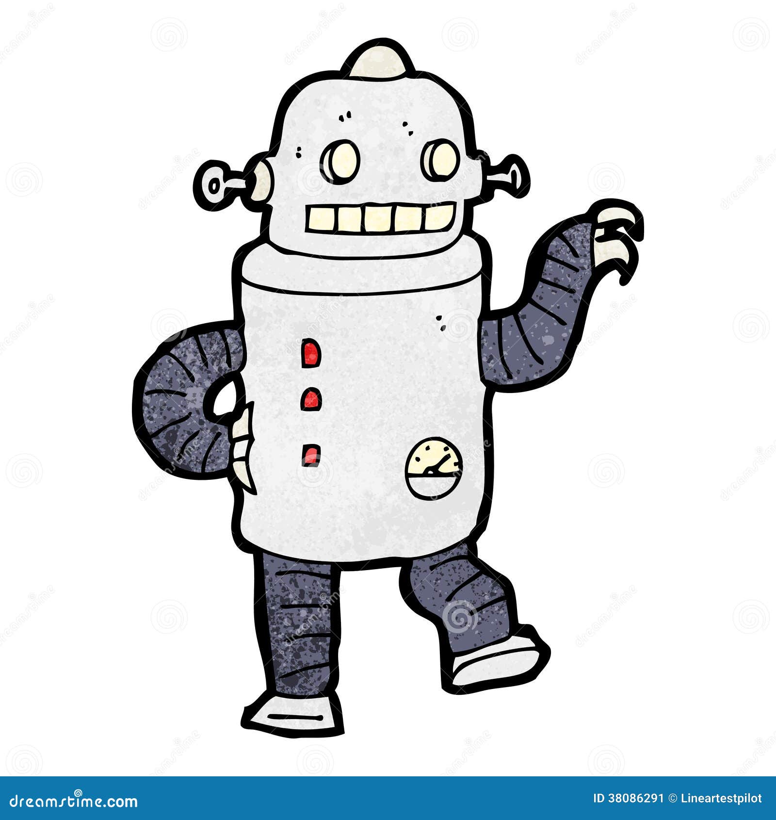 Cartoon dancing robot stock vector. Illustration of texture - 38086291