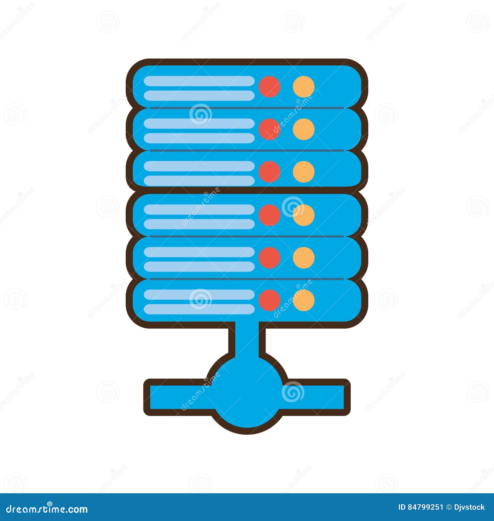 Cartoon Data Server Computer Storage System Stock Vector - Illustration ...