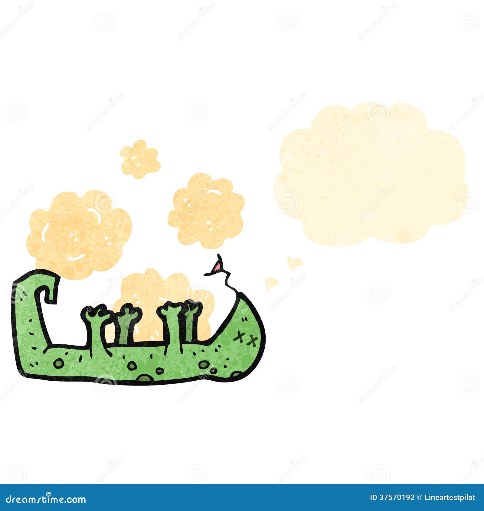 Cartoon Dead Lizard with Thought Bubble Stock Vector - Illustration of ...