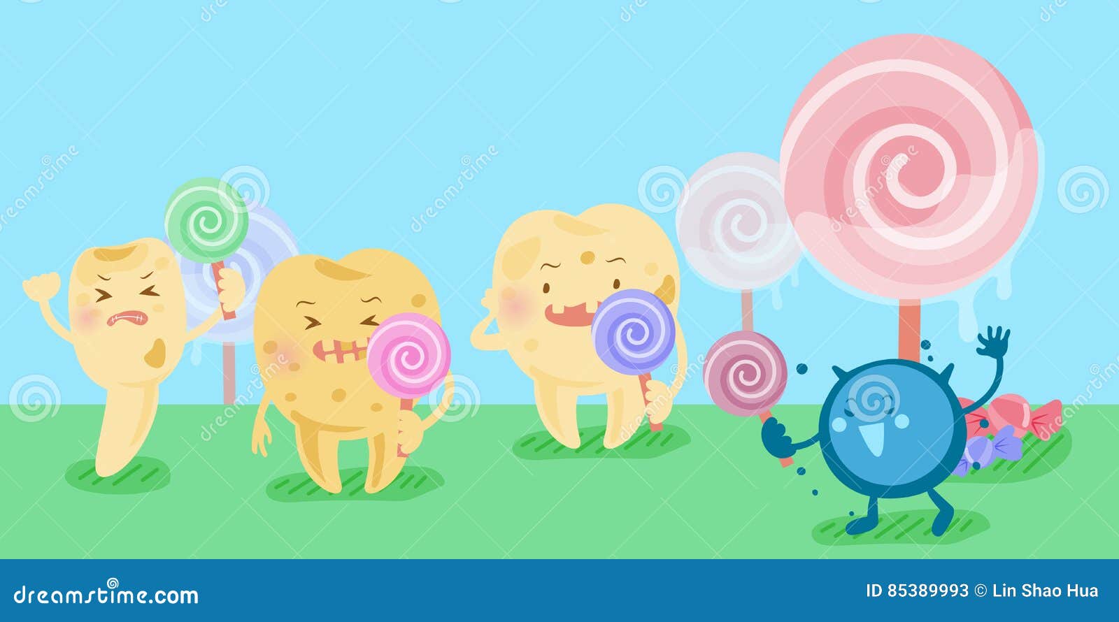 Cartoon Decay Tooth Problem Stock Vector - Illustration of comic ...