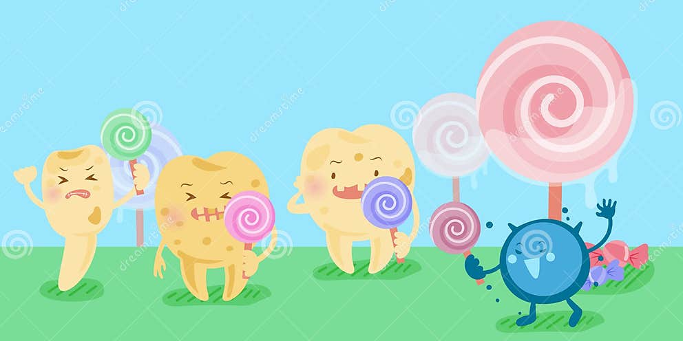 Cartoon Decay Tooth Problem Stock Vector - Illustration of comic ...