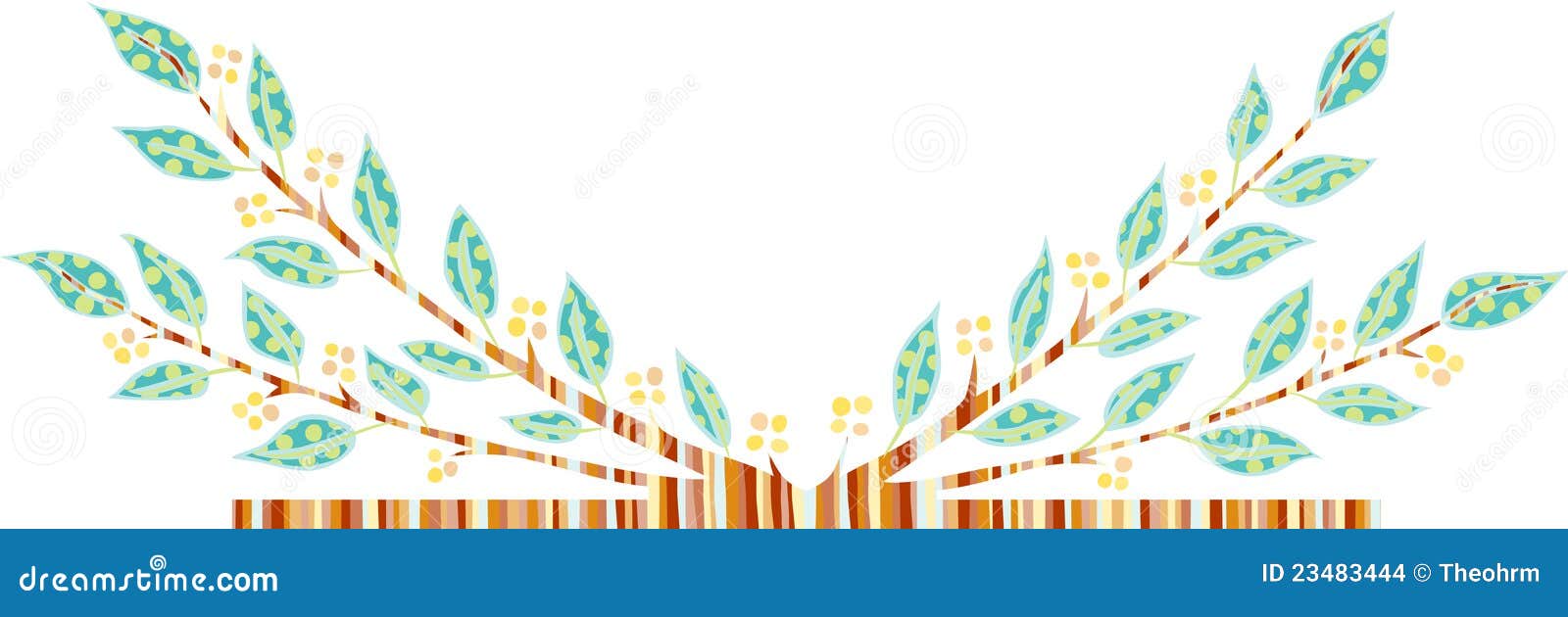 Cartoon decorative branch stock vector. Illustration of decoration ...