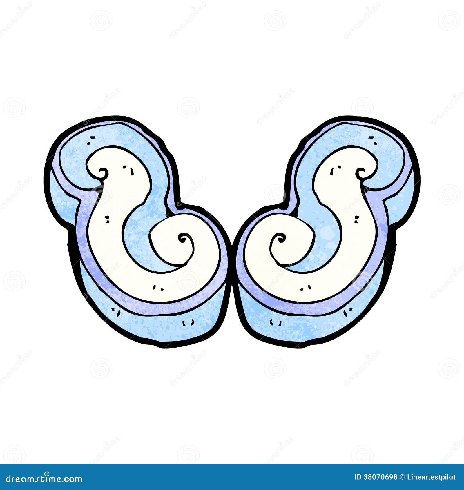 Cartoon Decorative Swirl Element Stock Vector - Illustration of ...