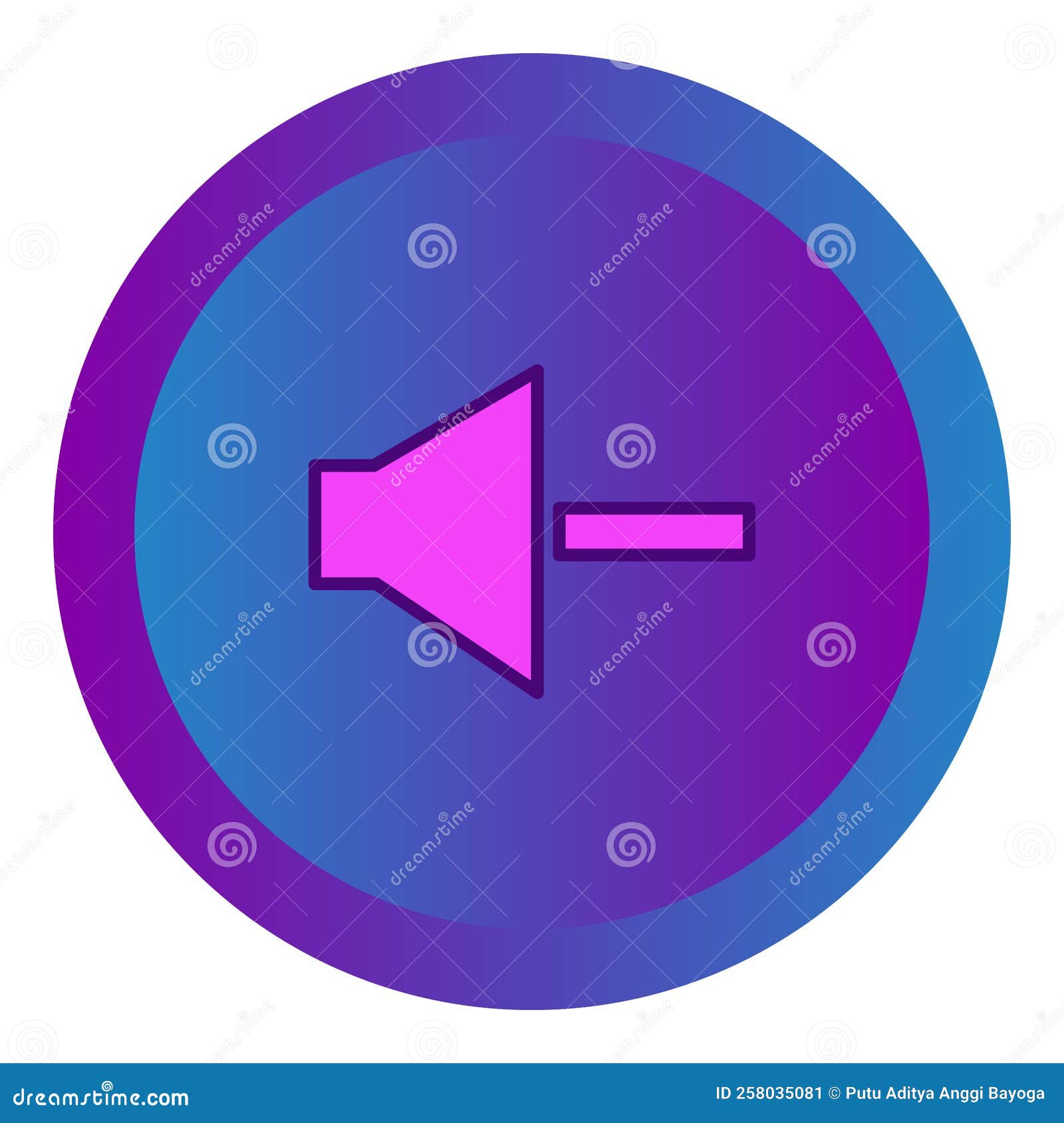 Cartoon Decrease Volume Button Stock Vector - Illustration of logo, flat: 258035081