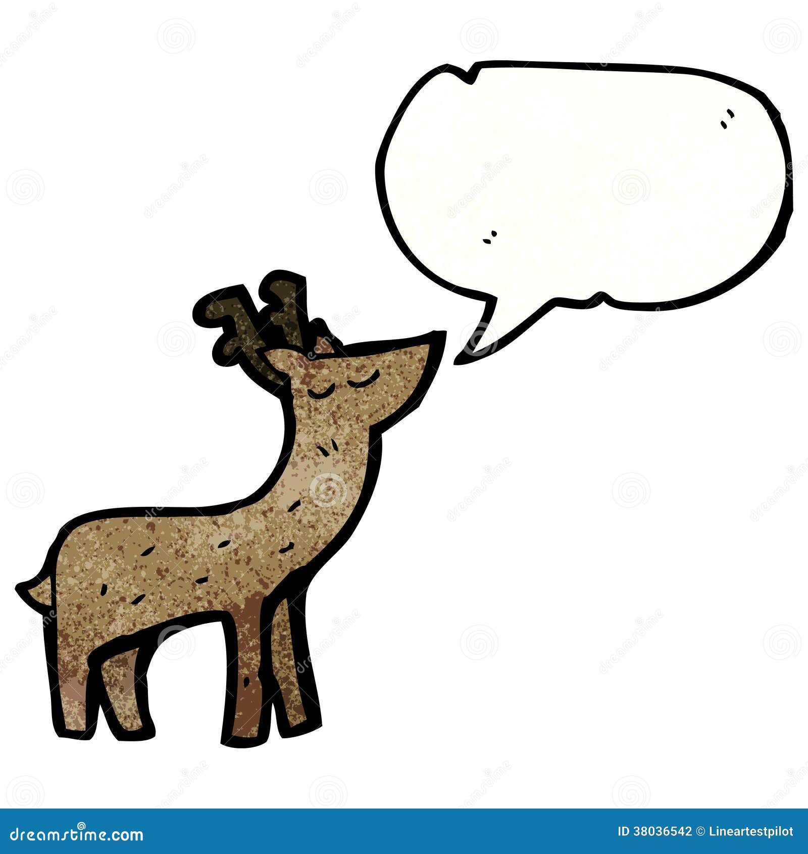 Cartoon deer stock vector. Illustration of retro, silly - 38036542