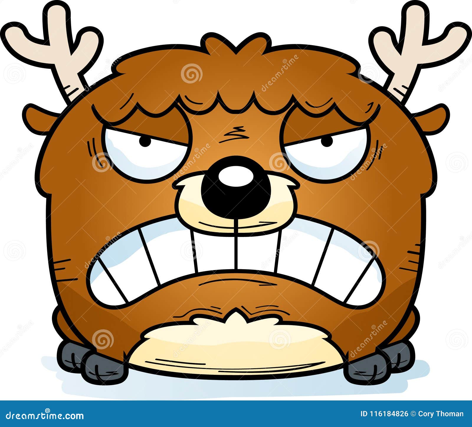 Cartoon Deer Mad stock vector. Illustration of upset - 116184826