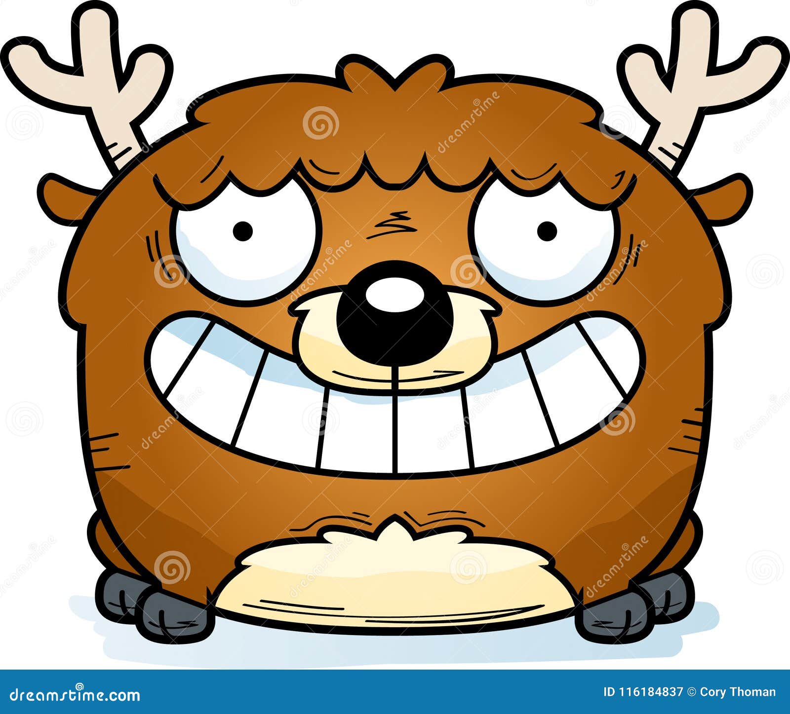 Cartoon Deer Smiling stock vector. Illustration of clipart - 116184837