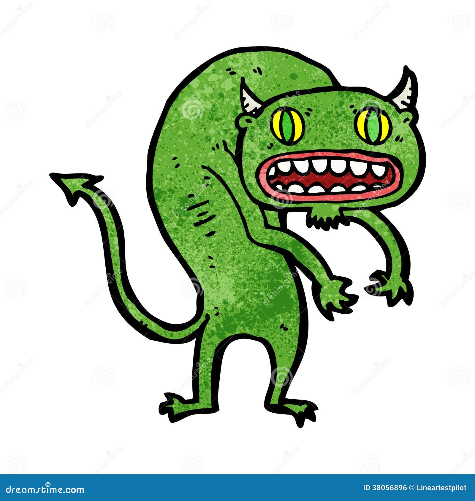 Cartoon demon stock vector. Illustration of drawn, character - 38056896