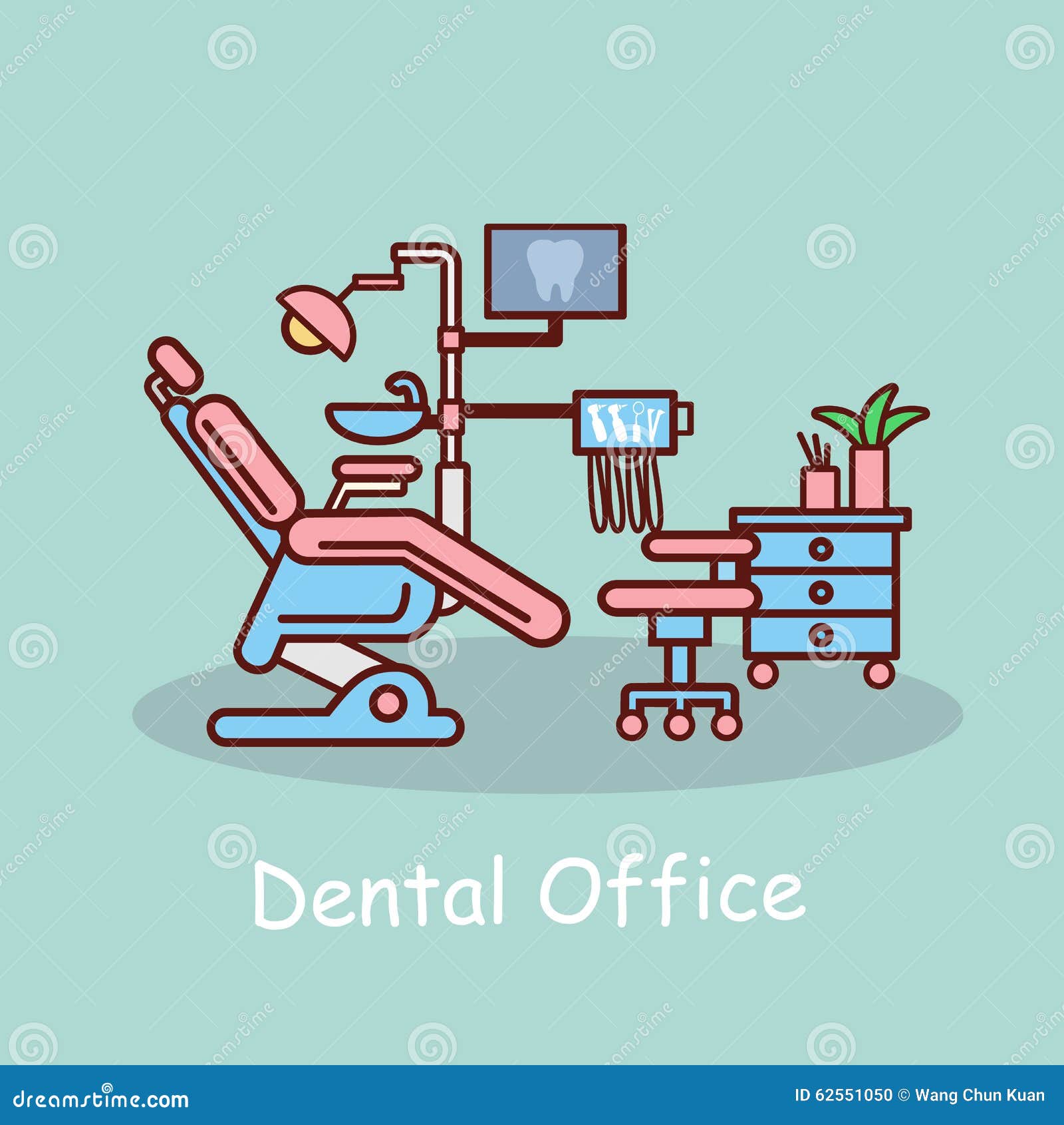 Cartoon Dental Office Vector Illustration | CartoonDealer.com #62551050