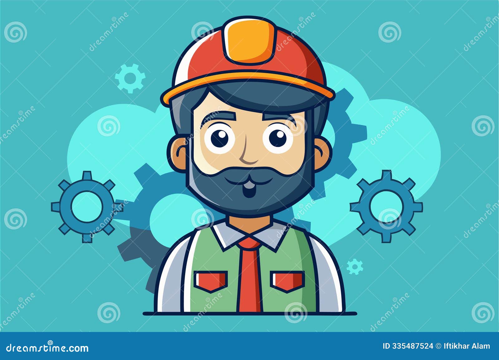 A Cartoon Depiction of a QA Engineer Wearing a Cap, Surrounded by Gears ...