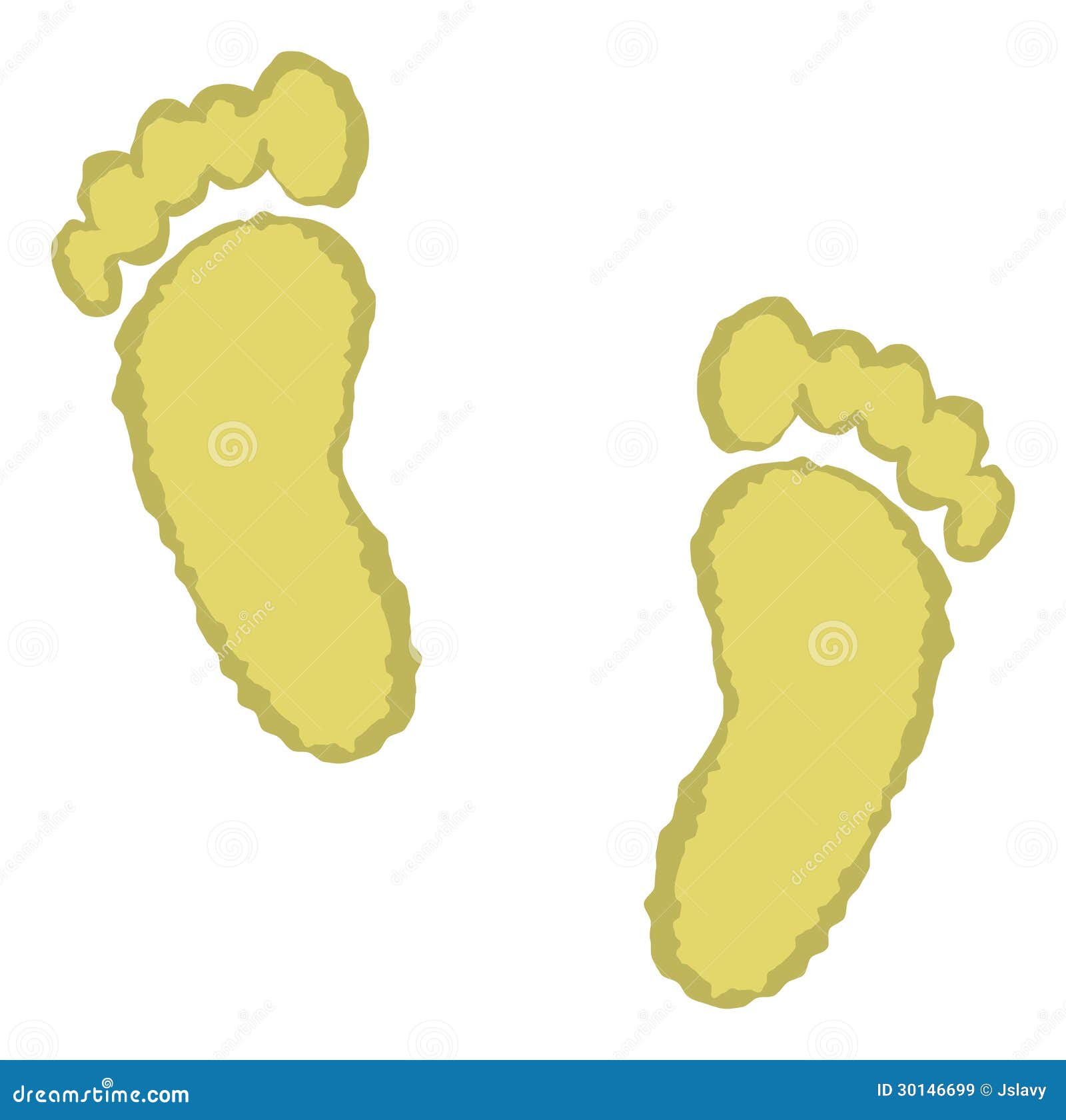 Two Sand Footprints stock vector. Illustration of beach - 30146699