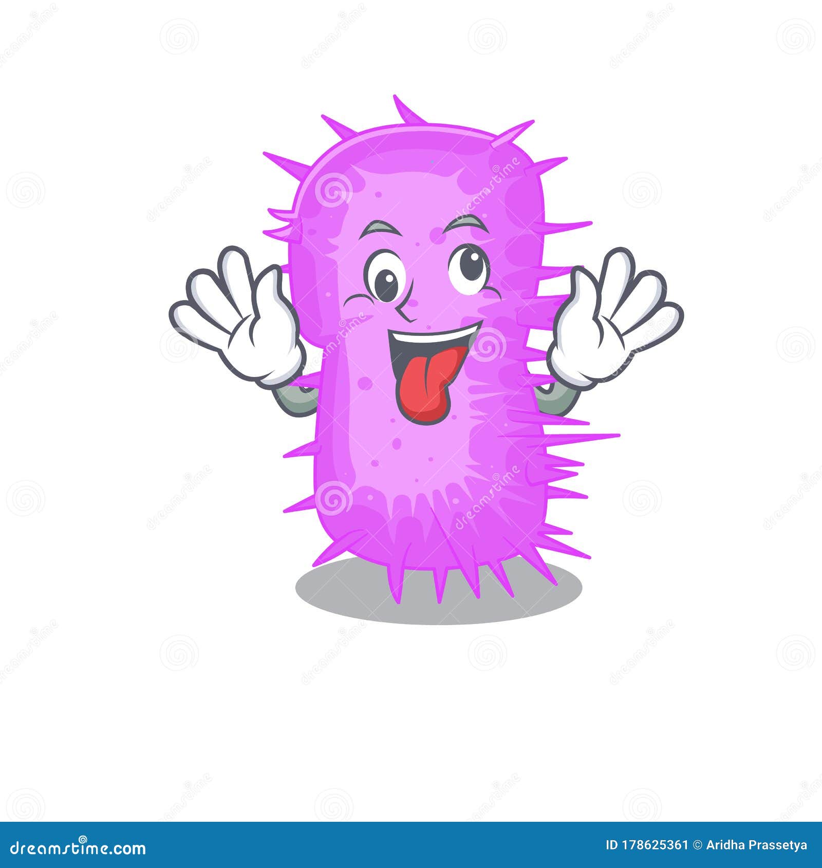 A Cartoon Design of Acinetobacter Baumannii Having a Crazy Face Stock ...