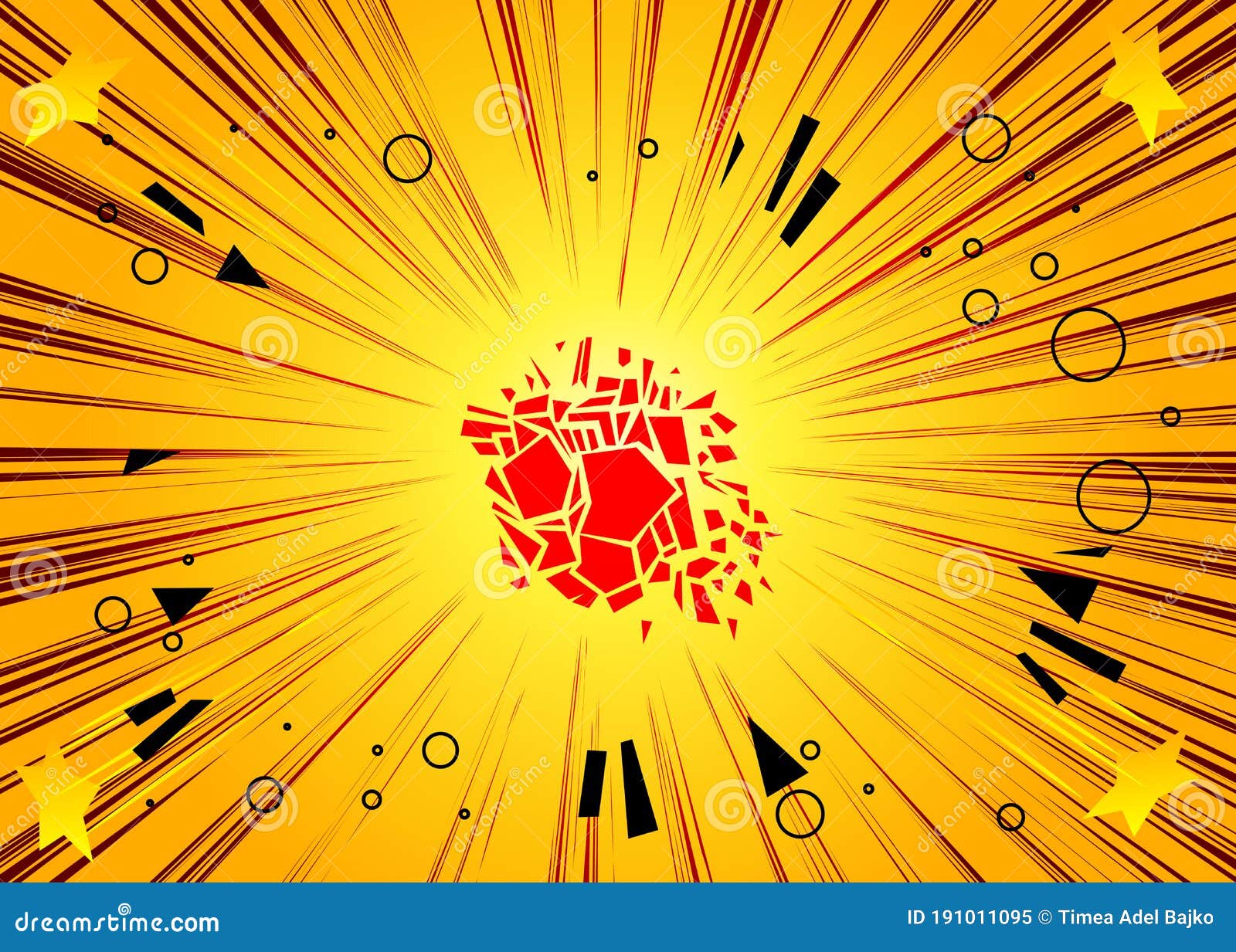 Cartoon Design Colored Background. Comic Book Backdrop. Stock Vector ...