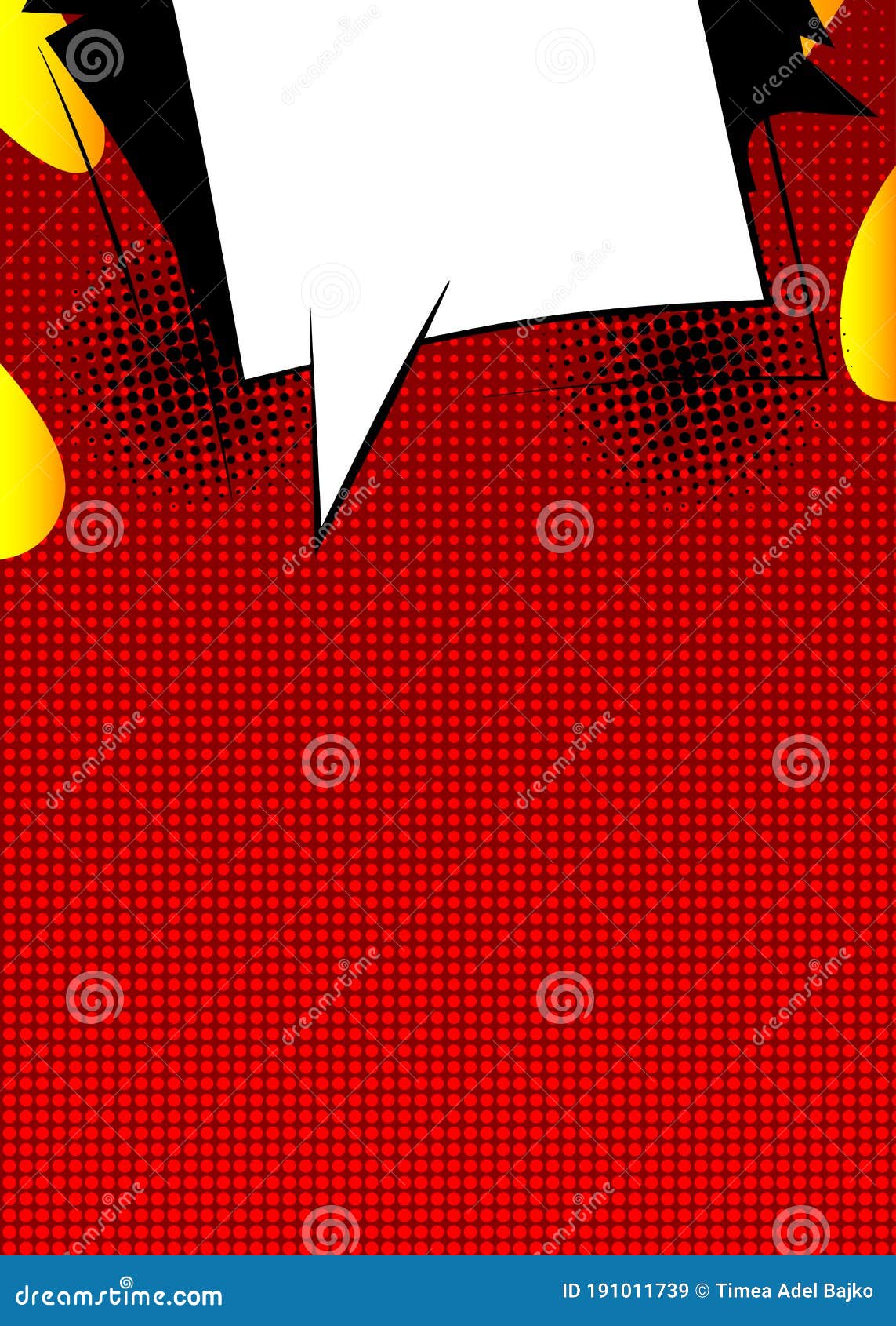 Cartoon Design Colored Background. Comic Book Backdrop. Stock Vector ...