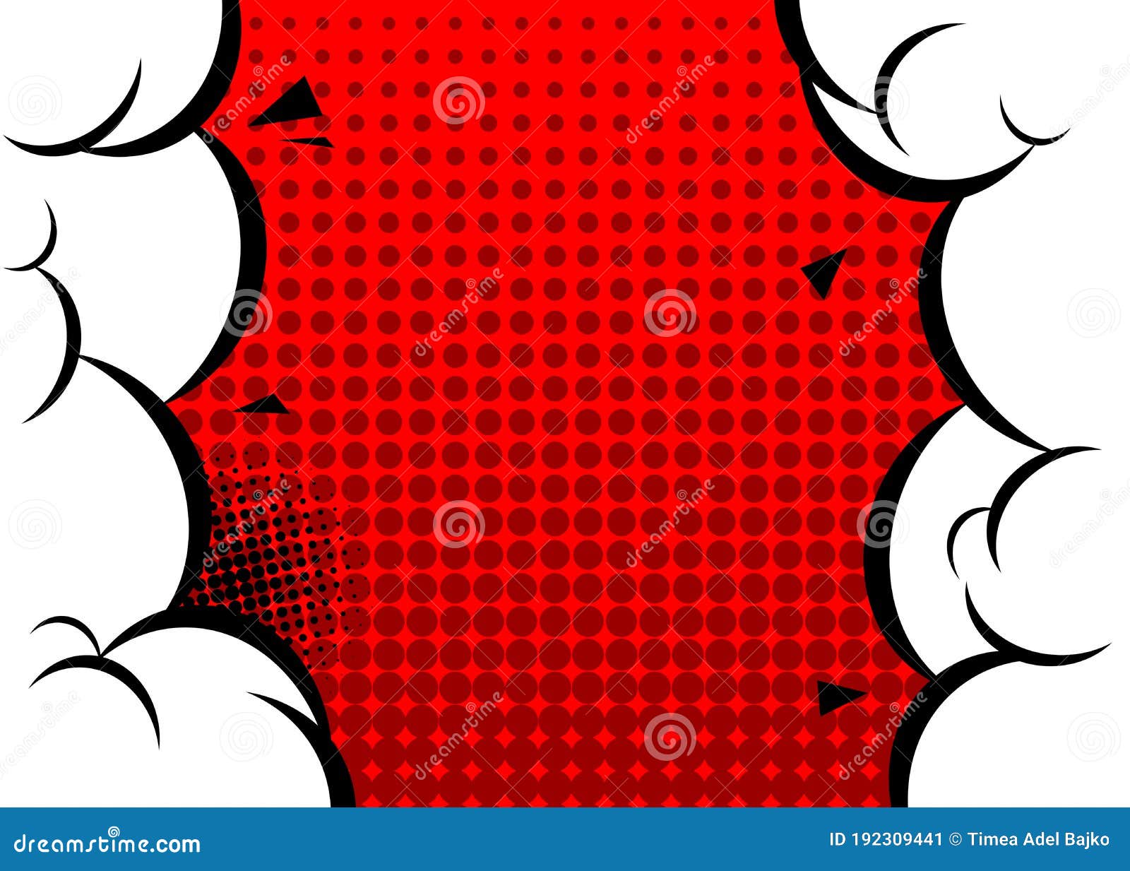 Comic Book Backdrop Illustration with Cloud. Stock Vector ...