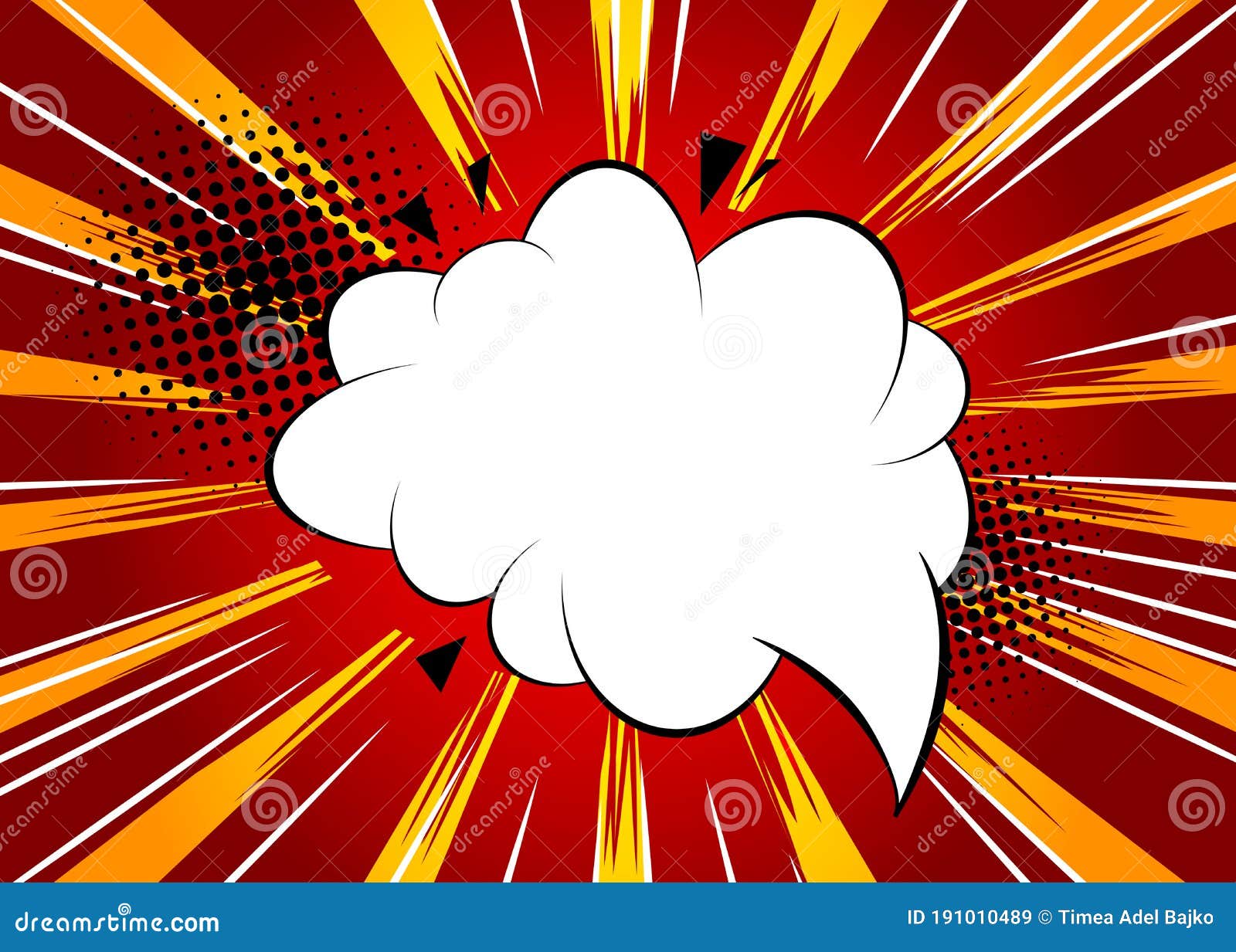 Cartoon Design Colored Background. Comic Book Backdrop. Stock Vector ...