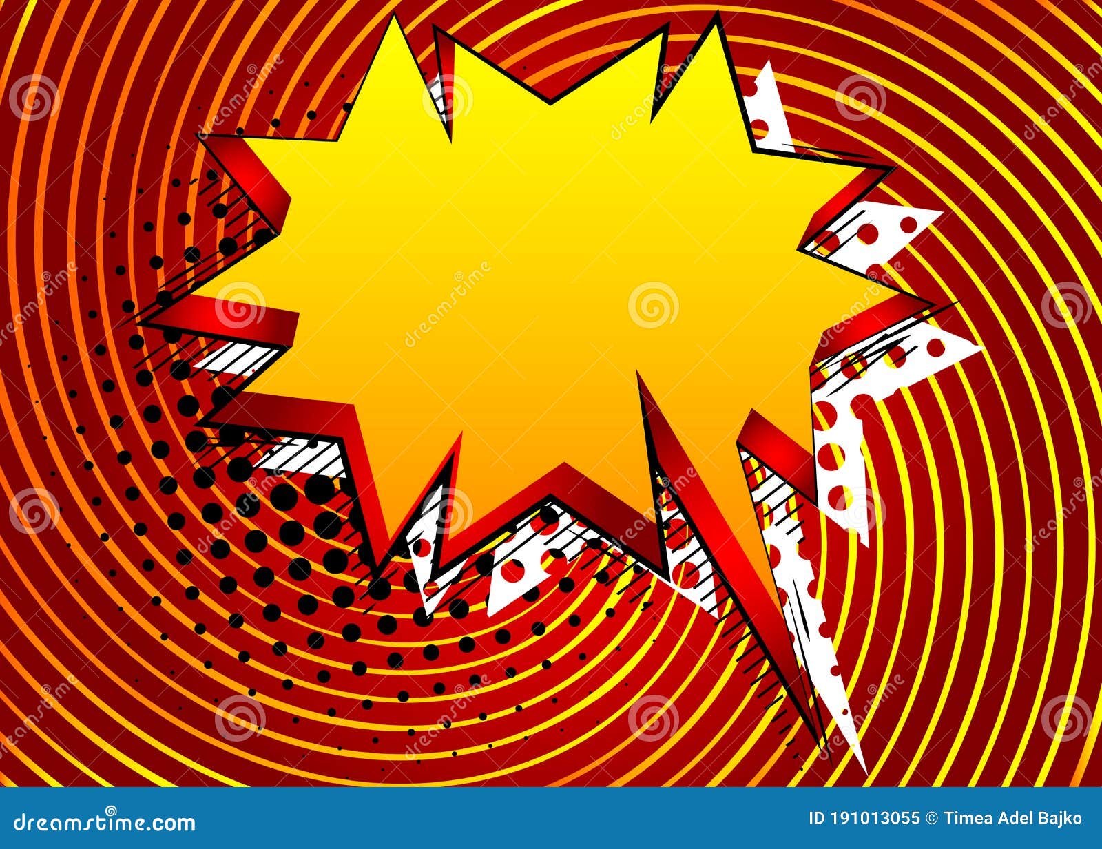 Cartoon Design Colored Background. Comic Book Backdrop. Stock Vector ...