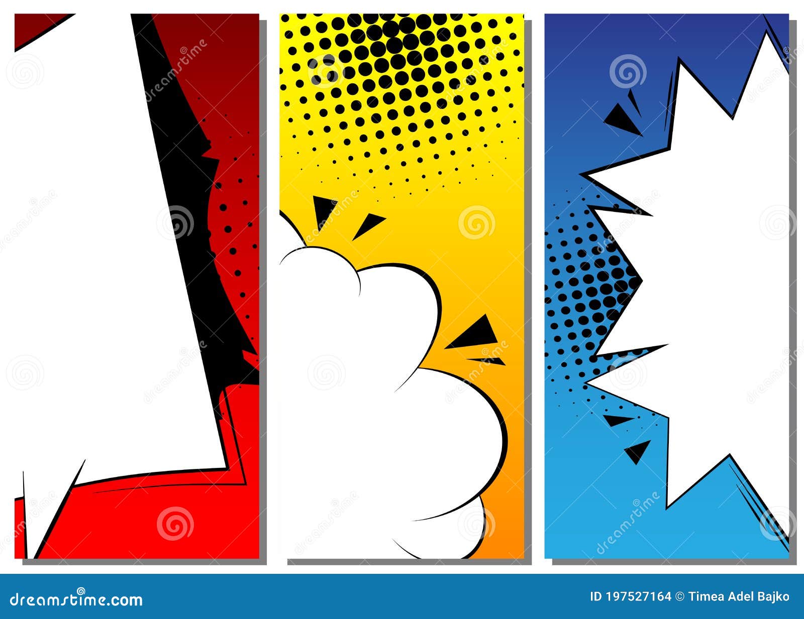 Comic Book Illustration Standing Banners Backgrounds. Stock Vector ...