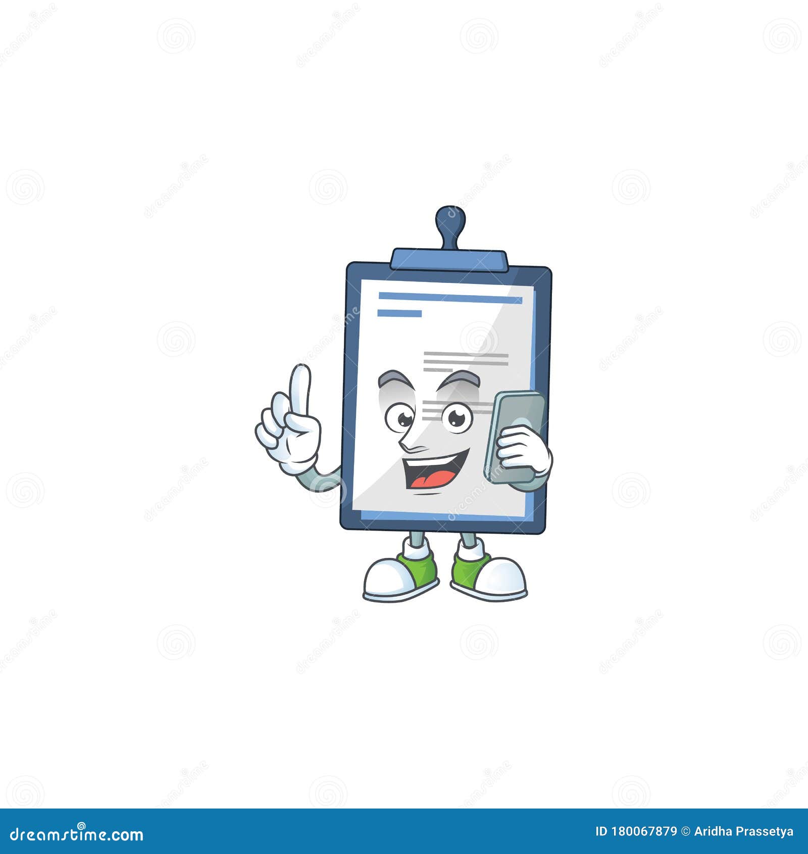 Cartoon Design Concept of Medical Note Talking on Phone Stock Vector ...