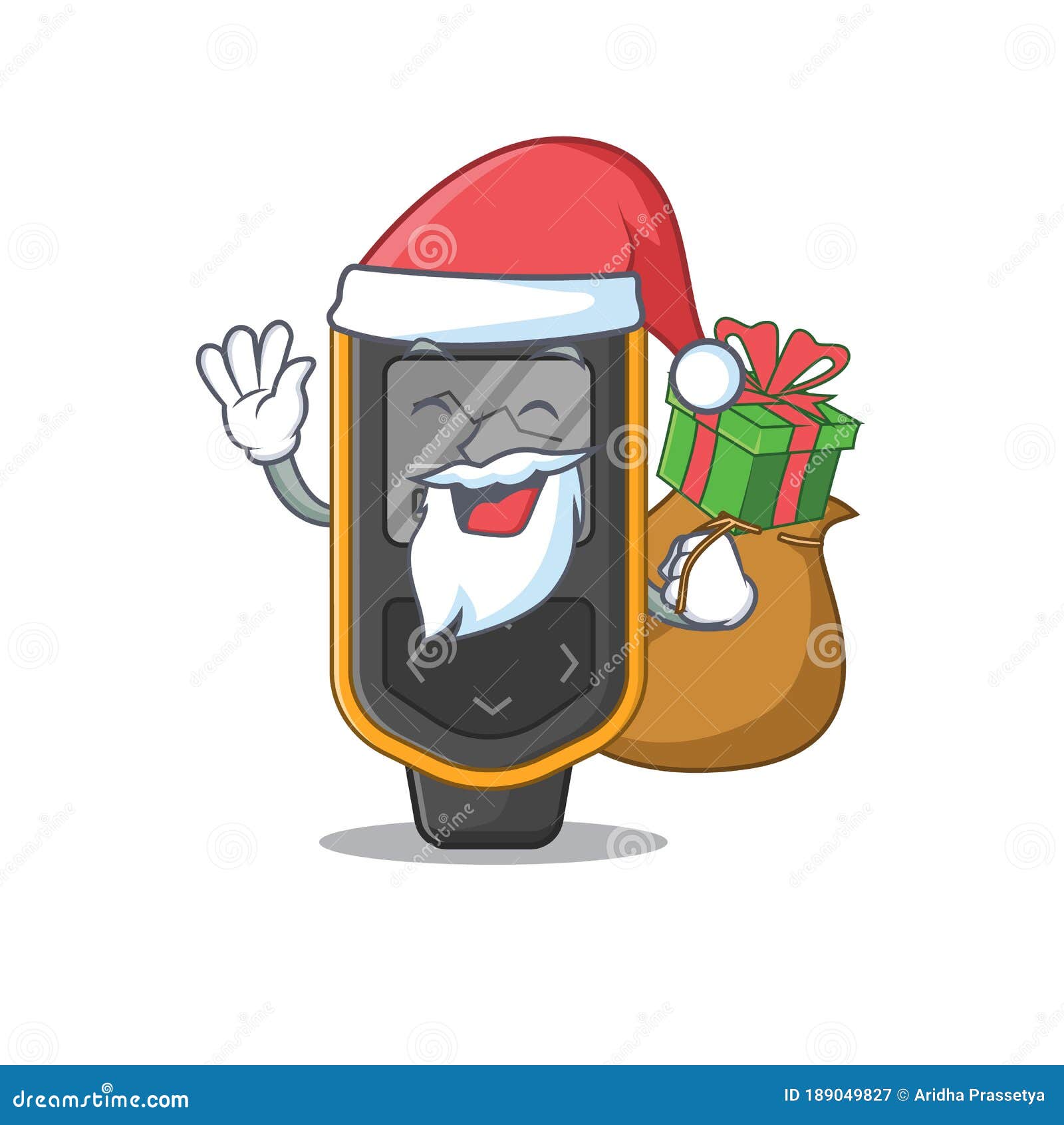 Cartoon Design of Dive Computer Santa Having Christmas Gif Stock Vector ...