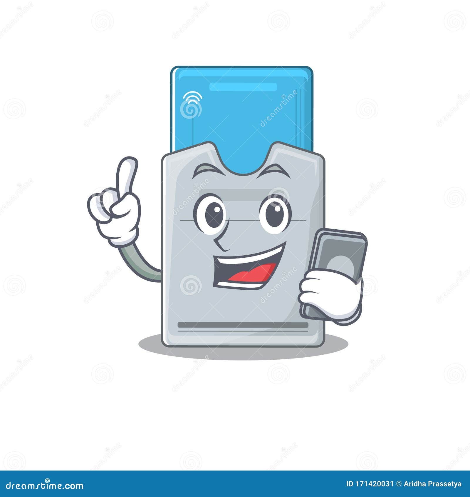 Cartoon Design of Key Card Speaking on a Phone Stock Vector ...