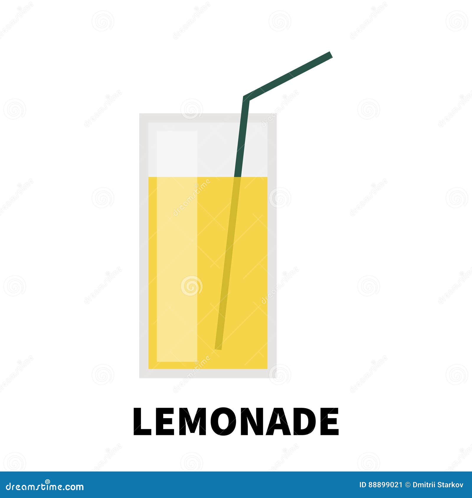 Cartoon Design Lemonade Icon. Stock Vector - Illustration of glass ...