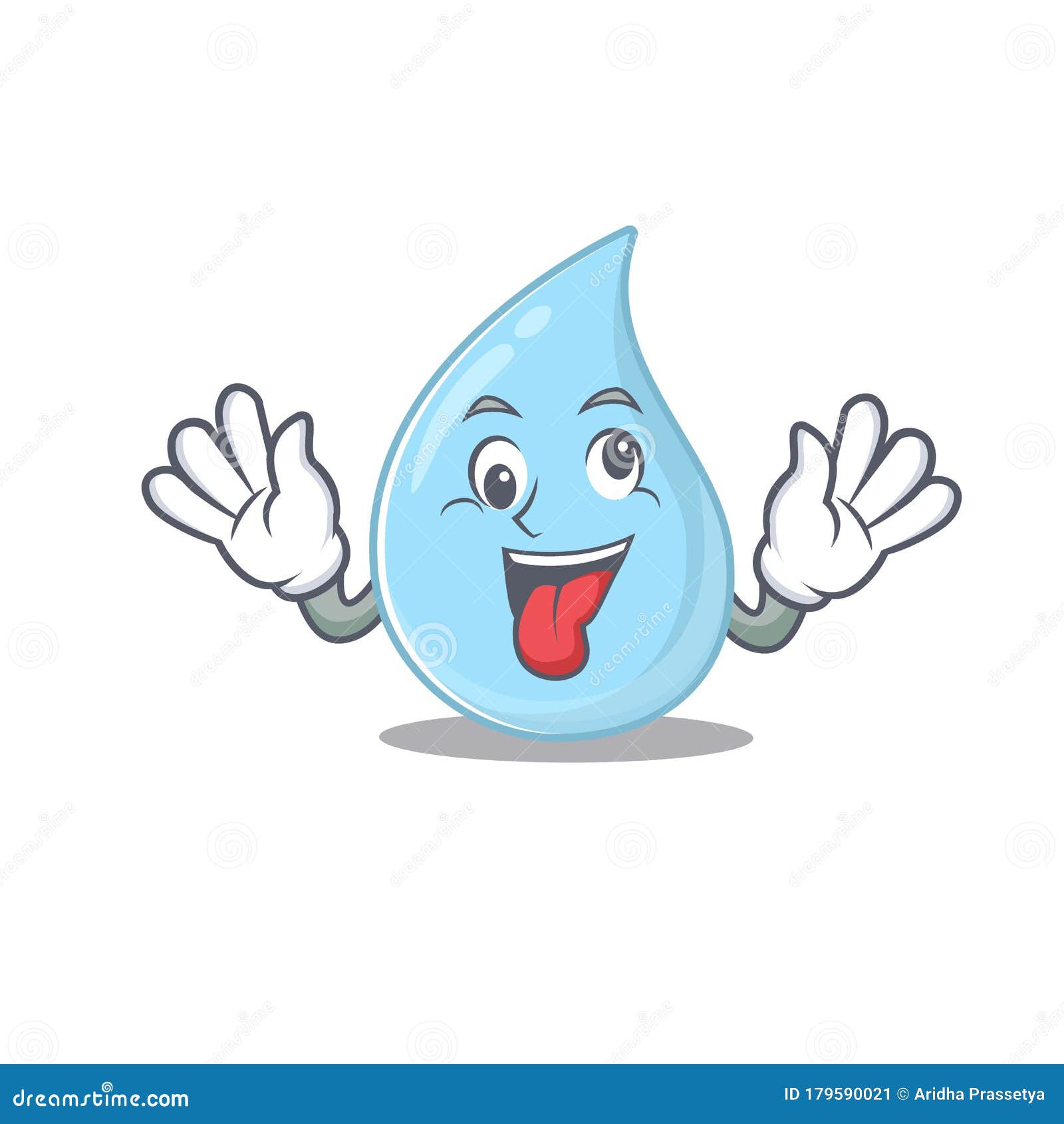 A Cartoon Design of Raindrop Having a Crazy Face Stock Vector ...