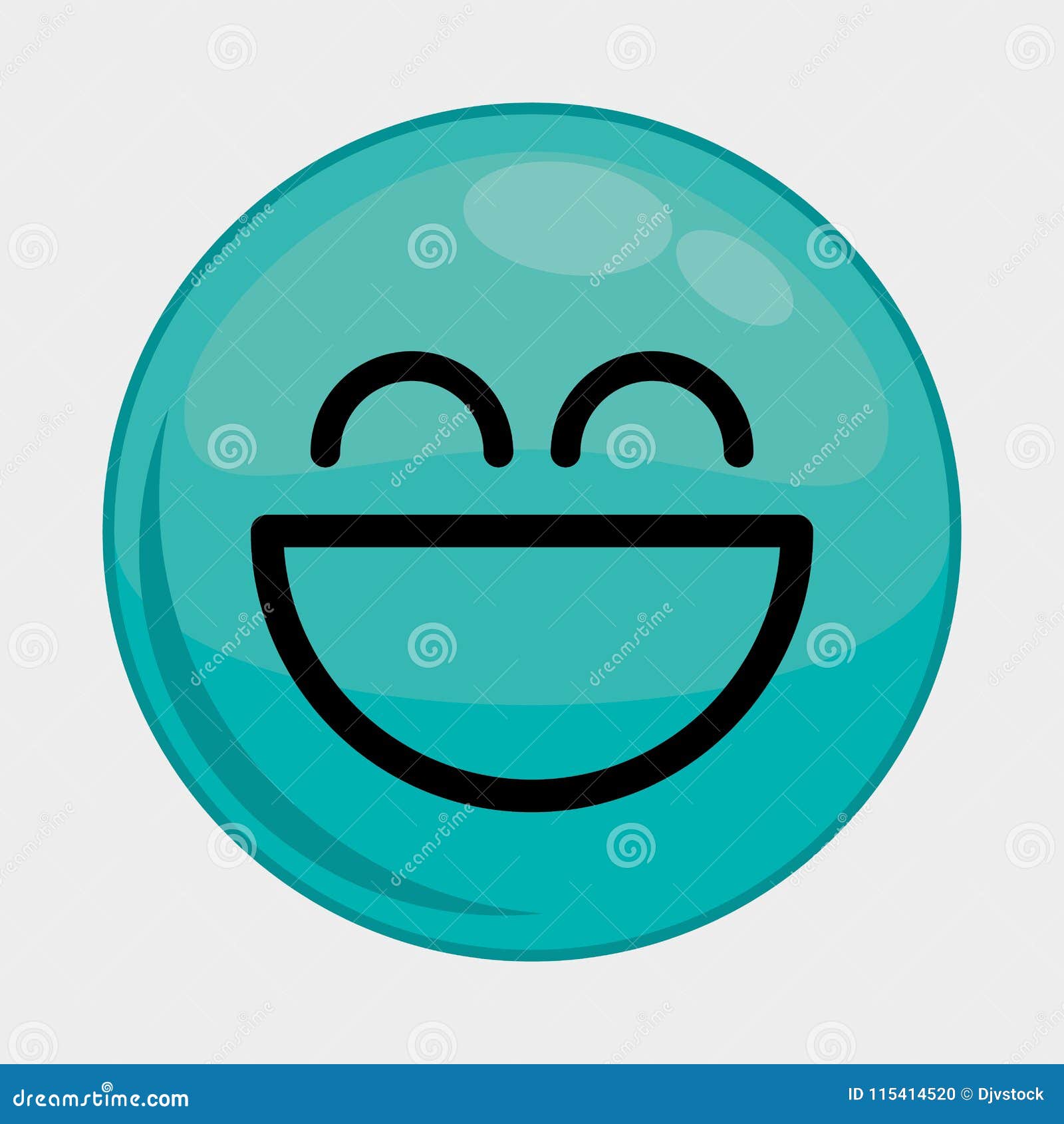 Expression Face. Cartoon Sphere. Vector Graphic Stock Vector ...