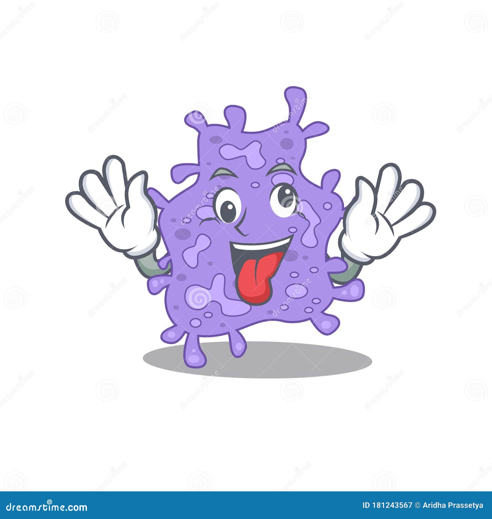 A Cartoon Design of Staphylococcus Aureus Having a Crazy Face Stock ...