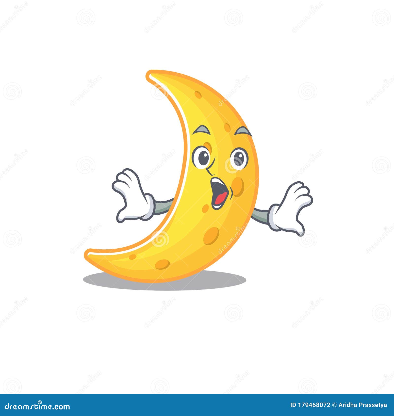 Moon Surprised Clipart, Cartoon Lunar Face, Expressive Moon Emoji ...