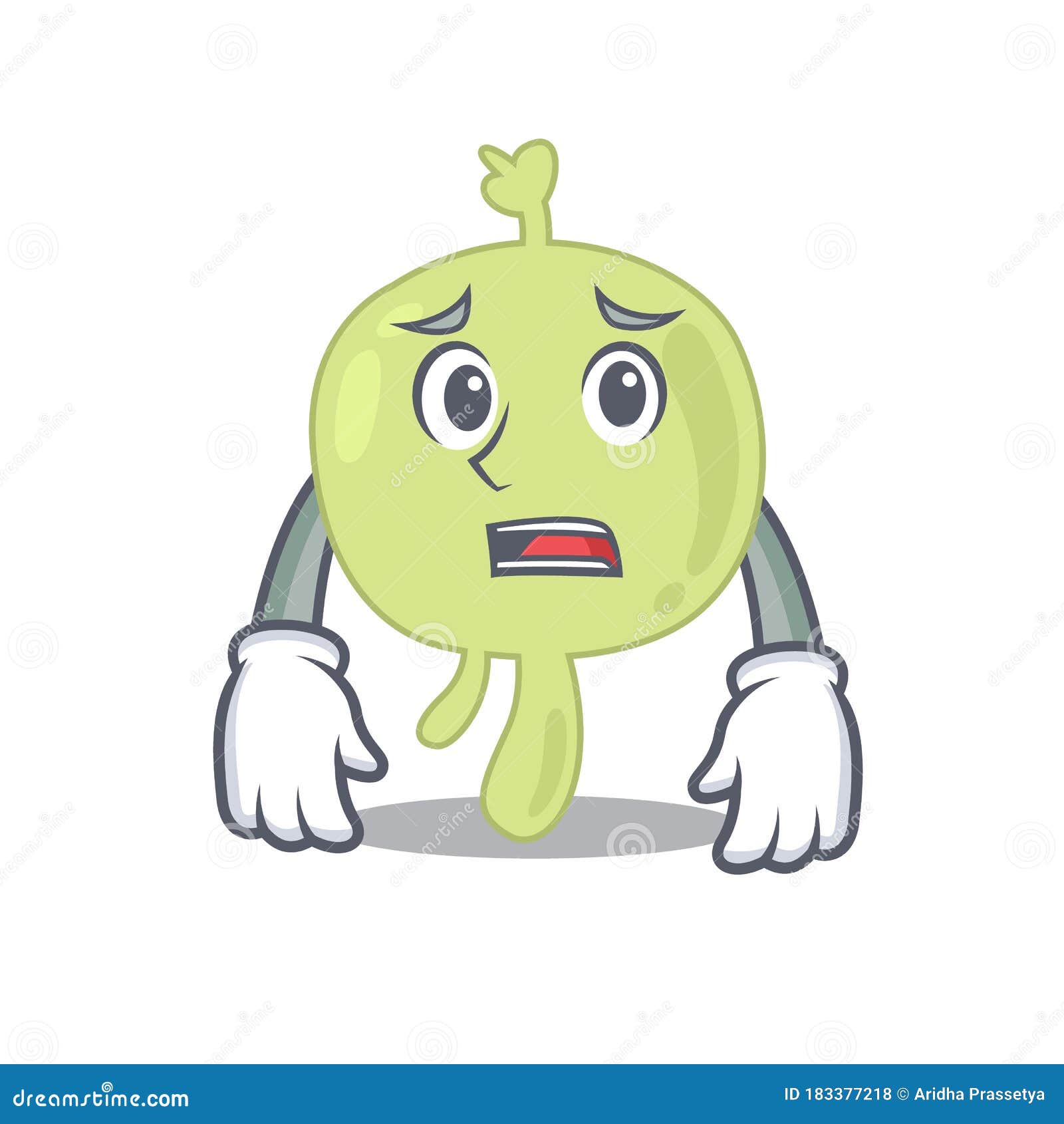 Cartoon Design Style of Lymph Node Having Worried Face Stock Vector ...