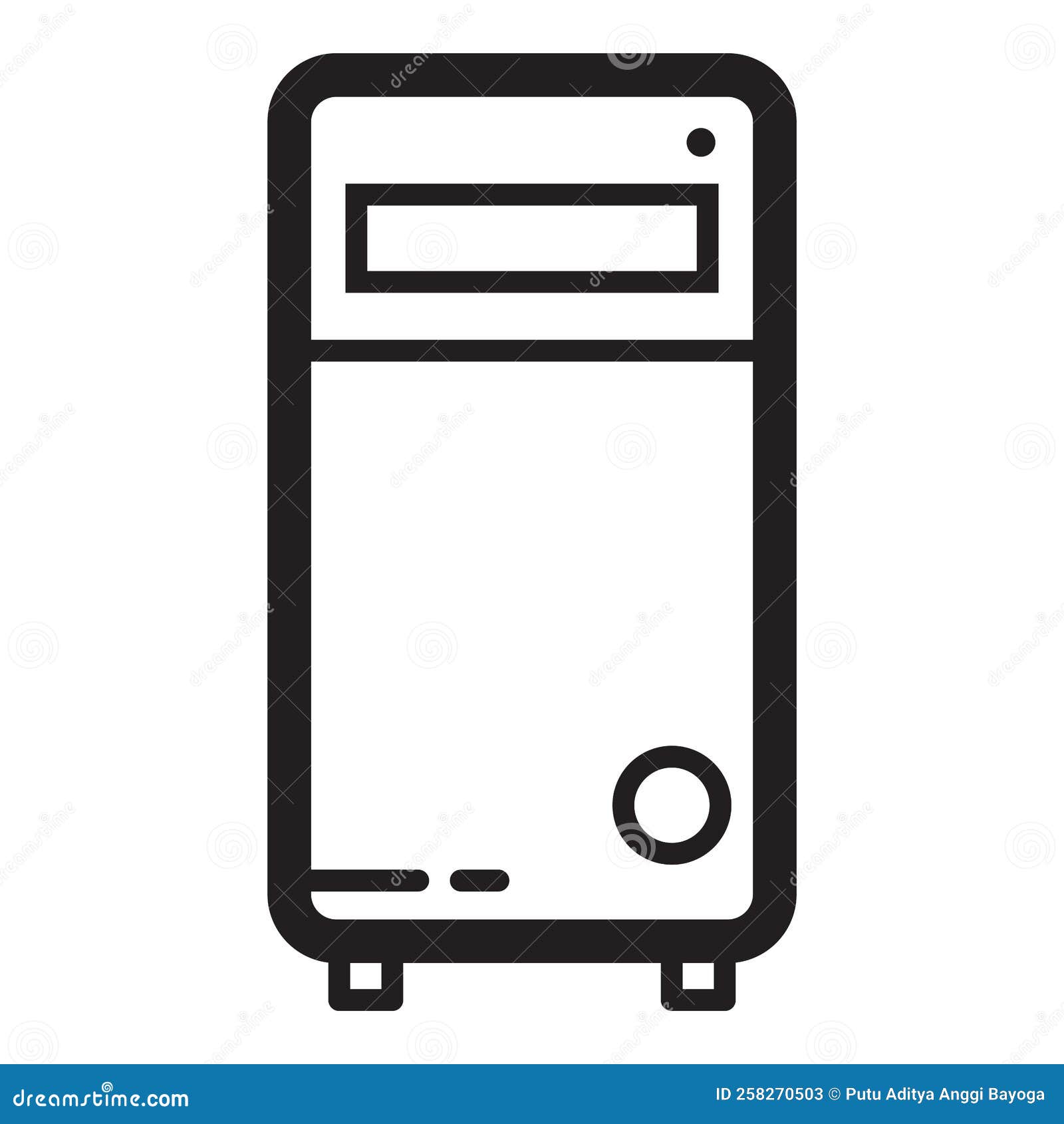 Cartoon desktop computer stock vector. Illustration of vector - 258270503