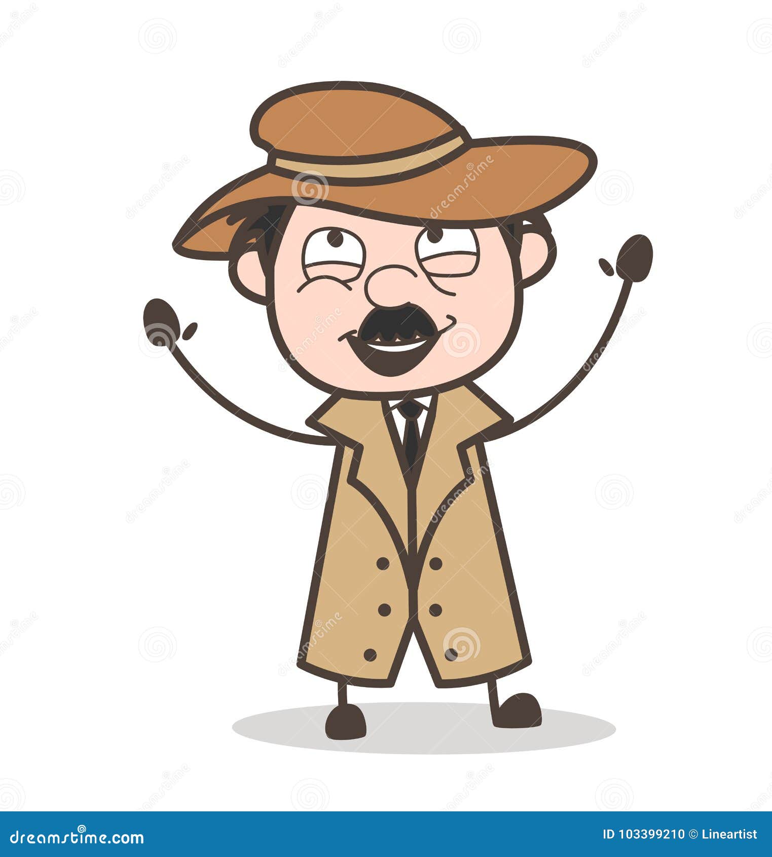 Laughing Detective Cartoon Character | CartoonDealer.com #135360283
