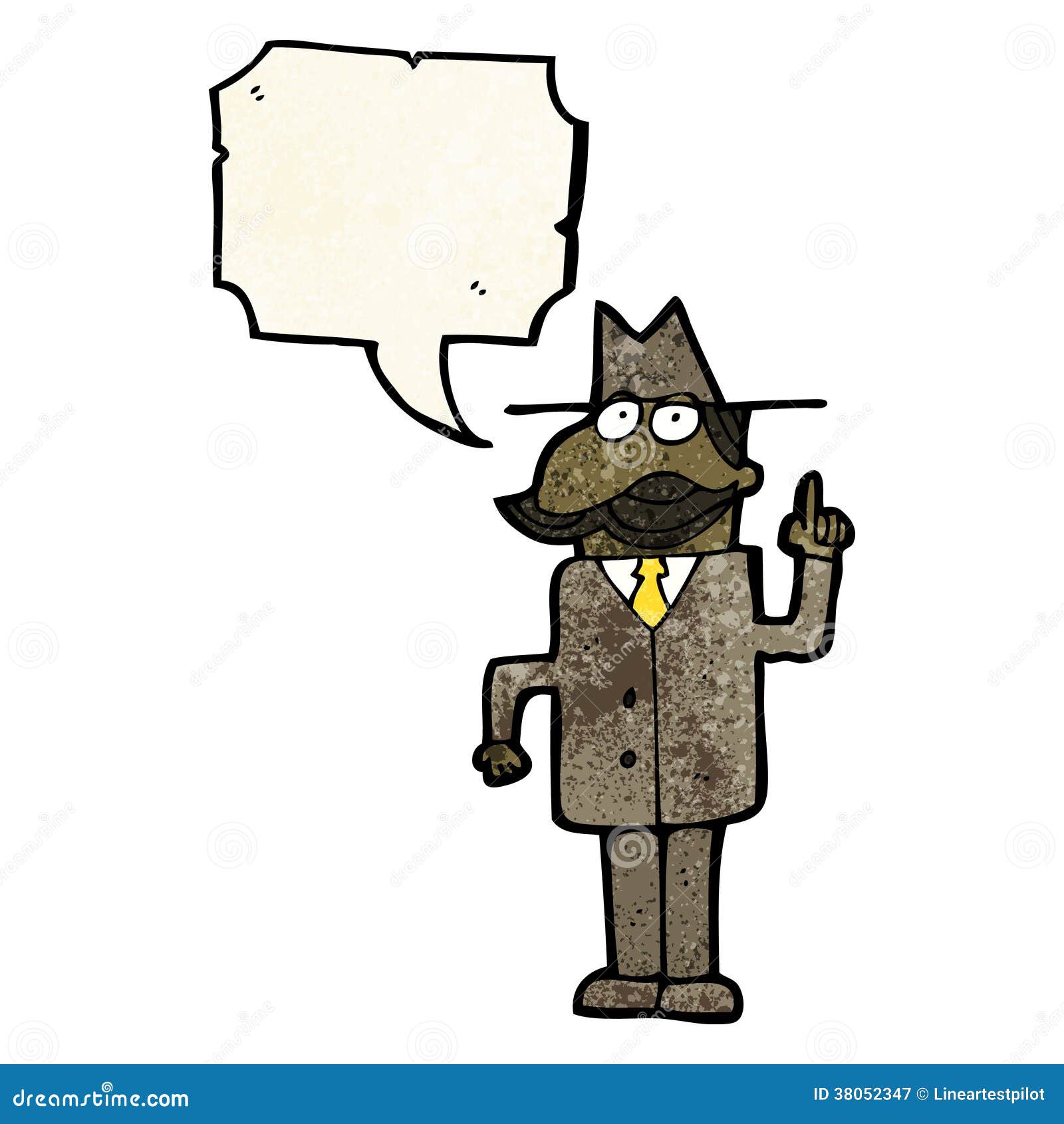 Cartoon Detective Solving Case Stock Vector - Illustration of hand ...