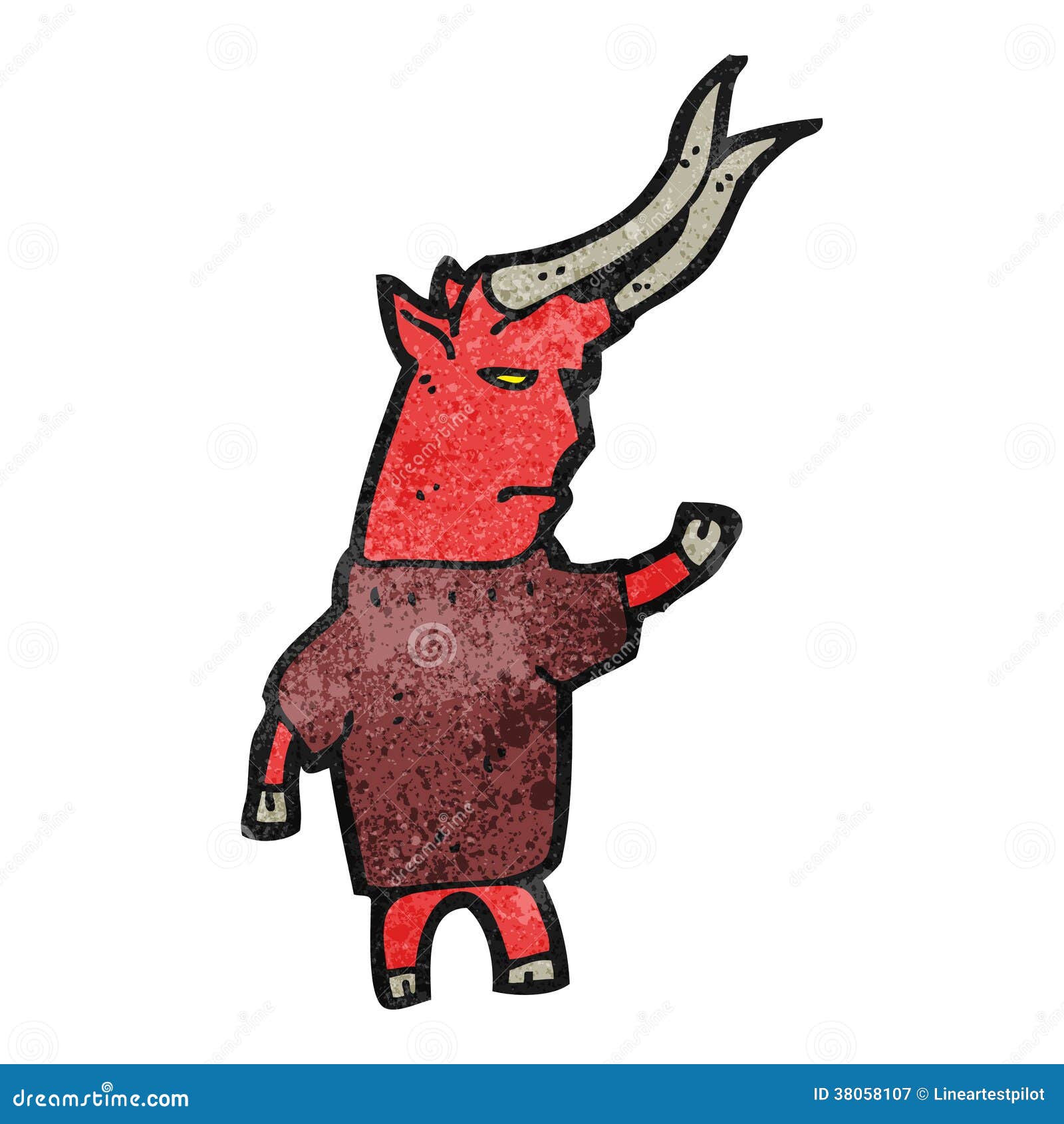 Cartoon devil stock vector. Illustration of quirky, retro - 38058107