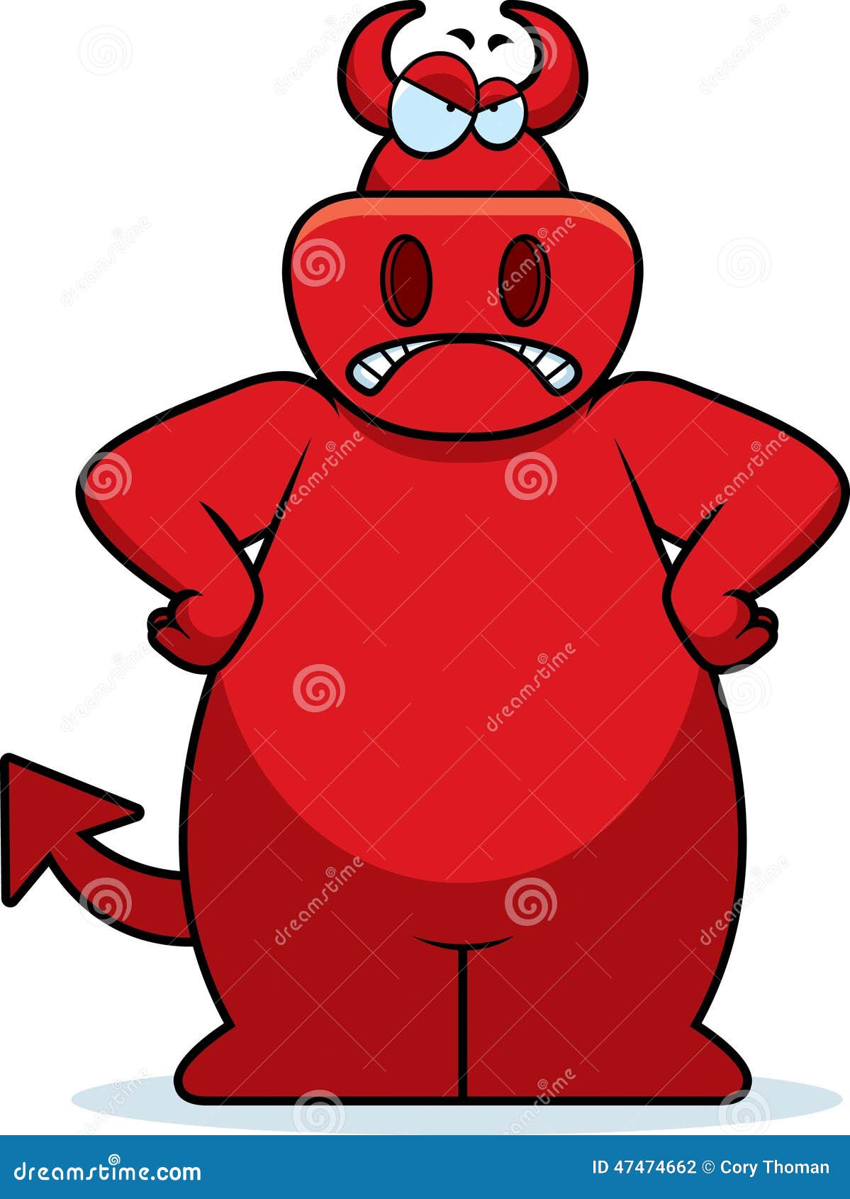 Cartoon Devil Angry stock vector. Illustration of vector - 47474662