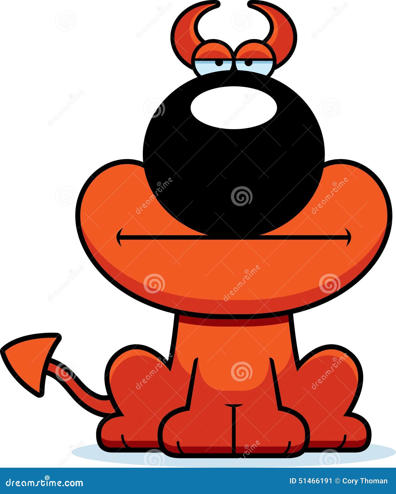 Cartoon Devil Bored stock vector. Illustration of animal - 51466191