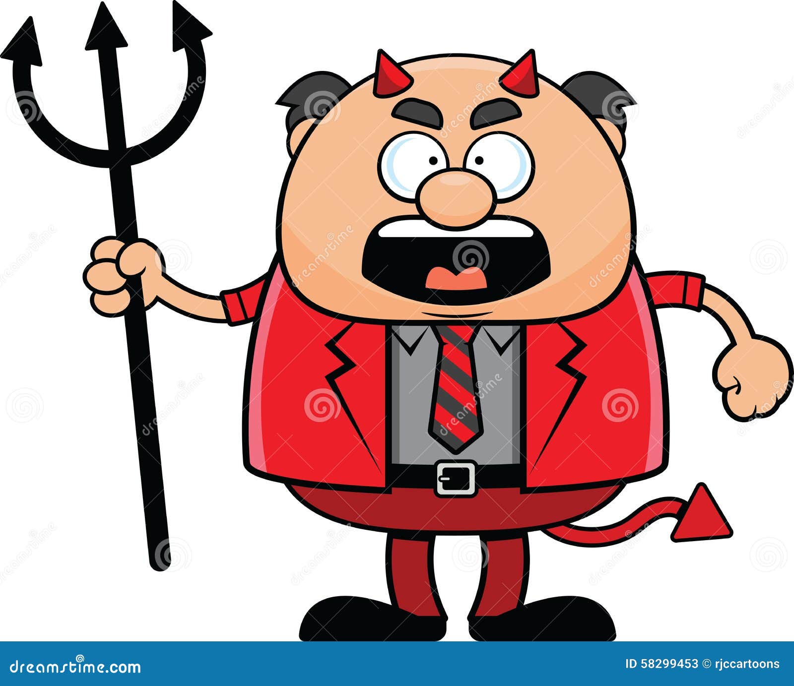 Cartoon Devil Boss Angry stock vector. Illustration of clip - 58299453