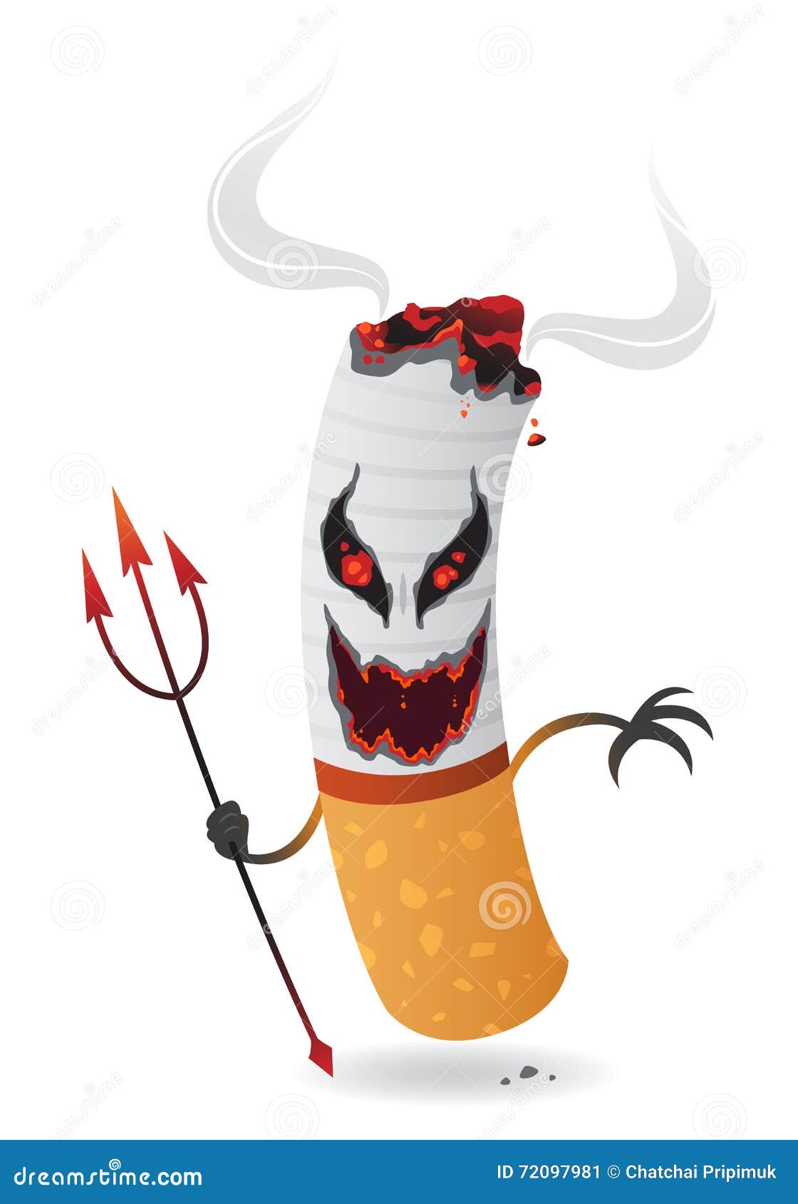 Devil Sick Sitting In Armchair Wrapped In Blanket. Sinners In Pelvis ...