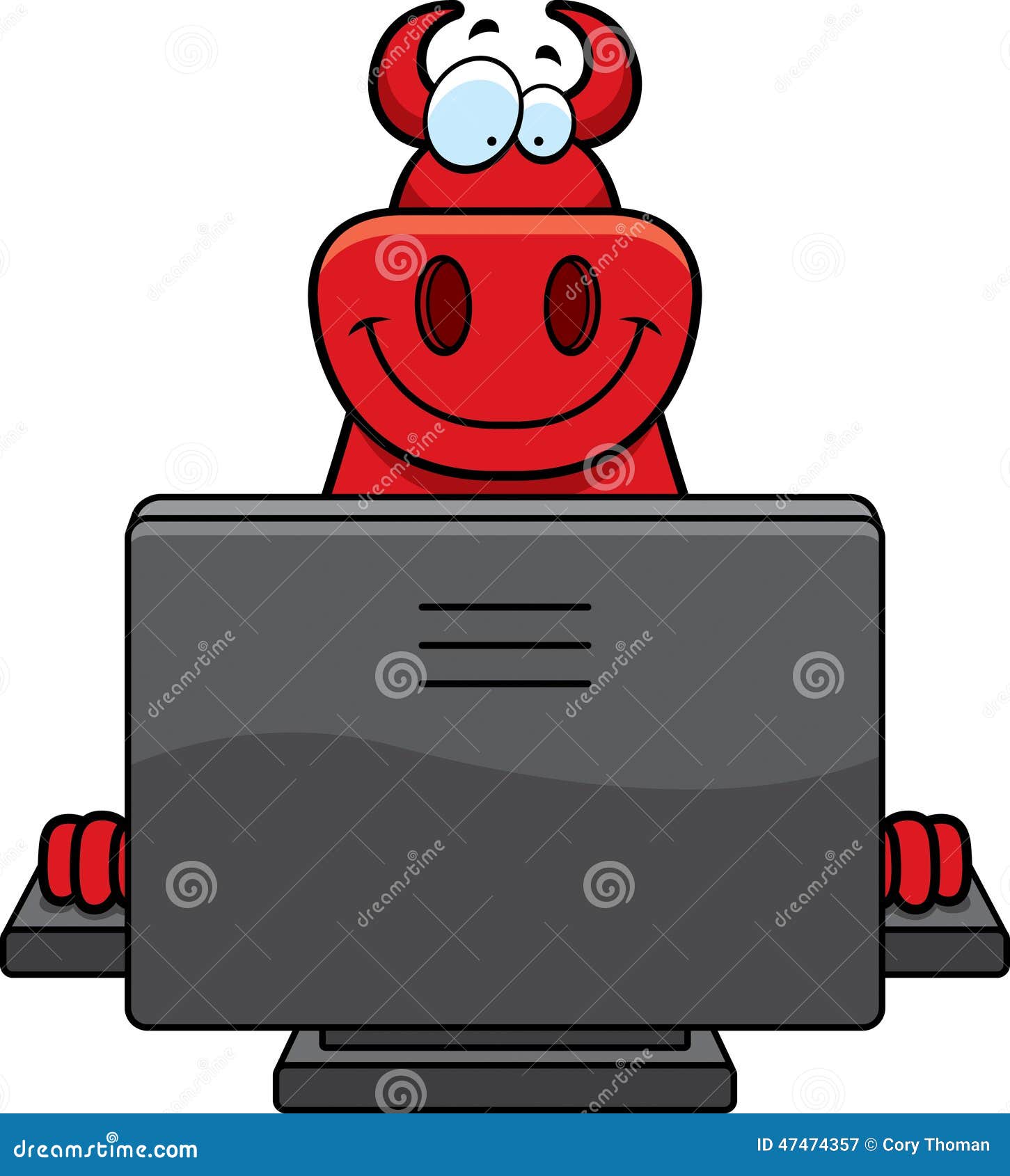 Cartoon Devil Computer stock vector. Illustration of devil - 47474357